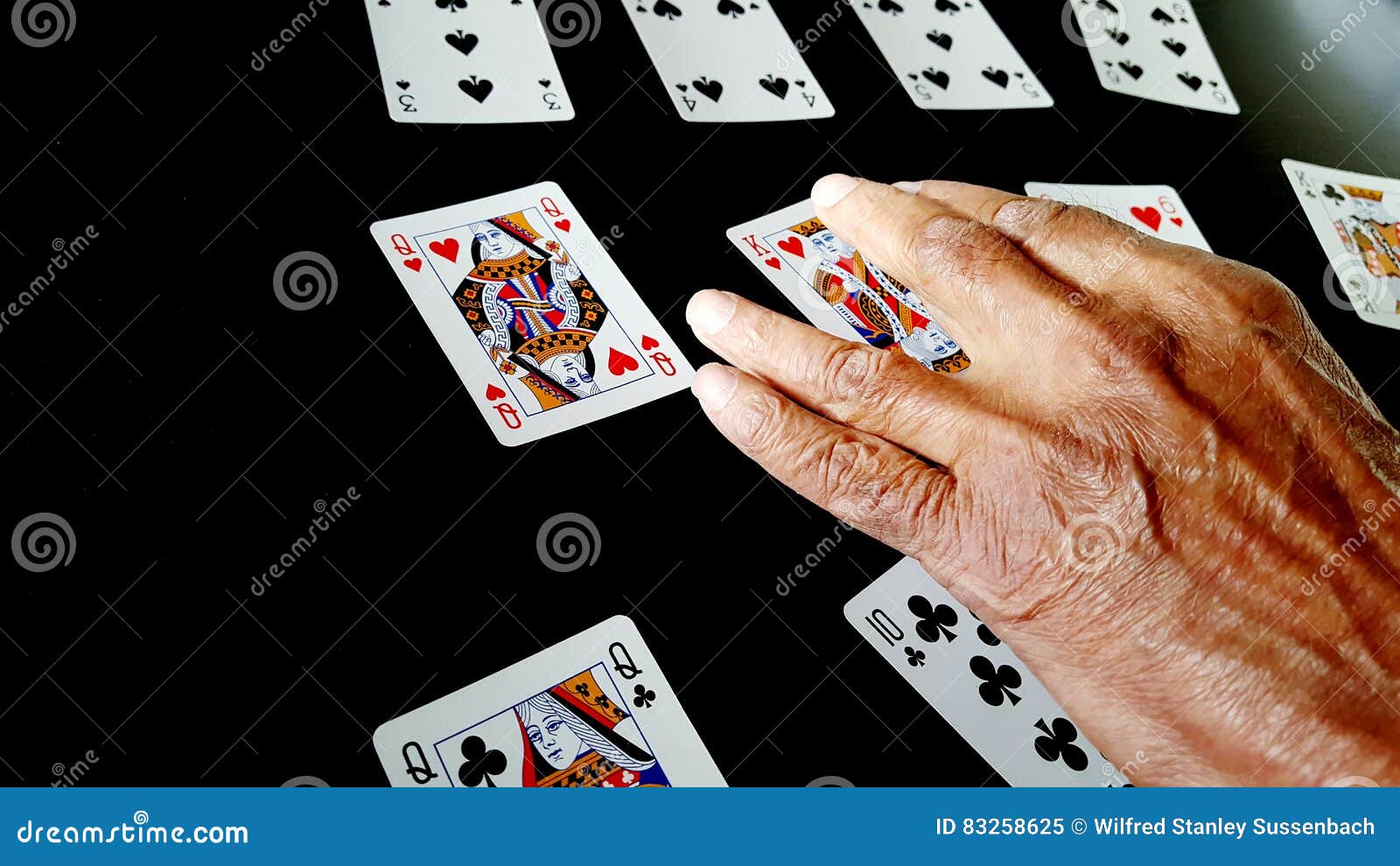Hand of Senior Playing Cards Stock Image - Image of deck, dealing: 83258625