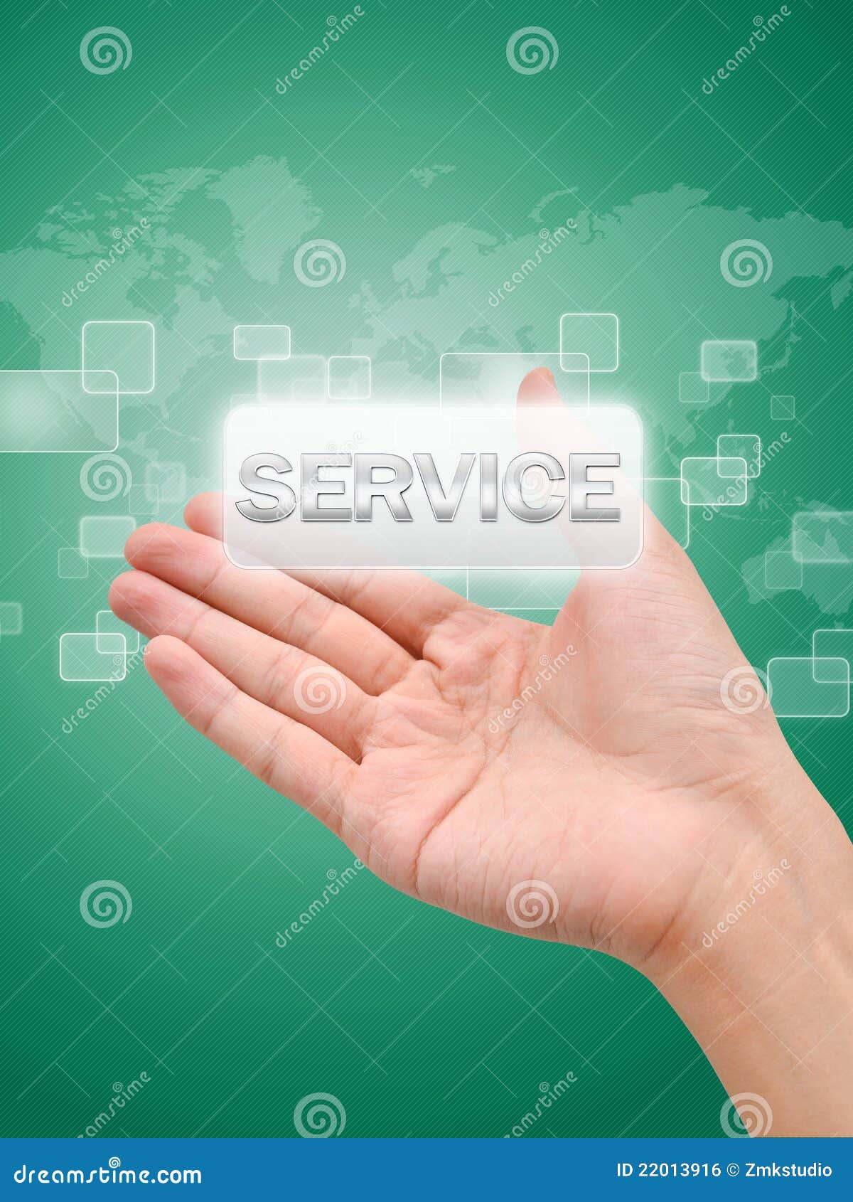 Hand with service button stock photo. Image of display - 22013916