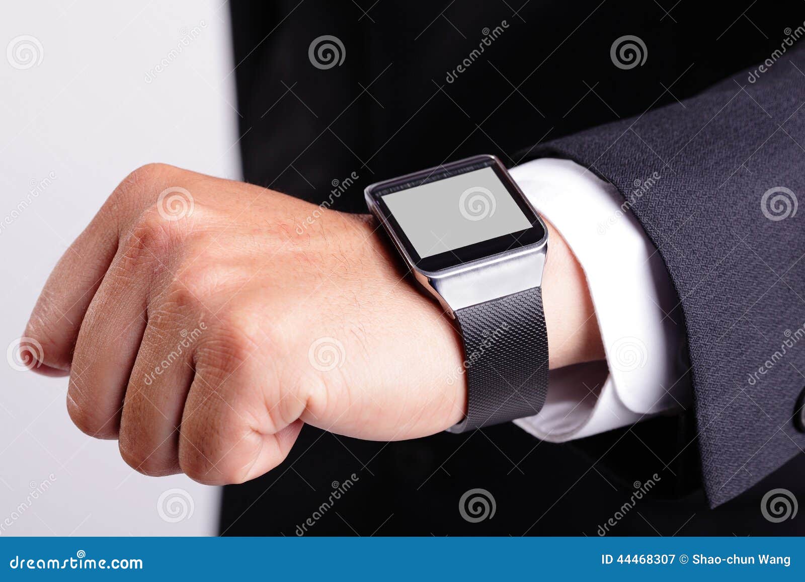 Hand serving smart watch stock image. Image of concept - 44468307