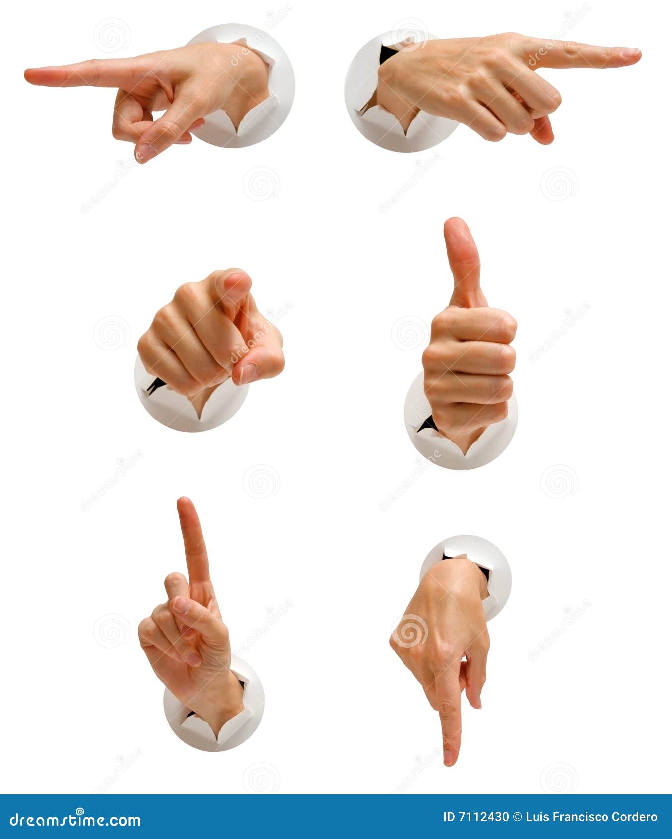 Hand set collection stock photo. Image of adult, beautiful - 7112430