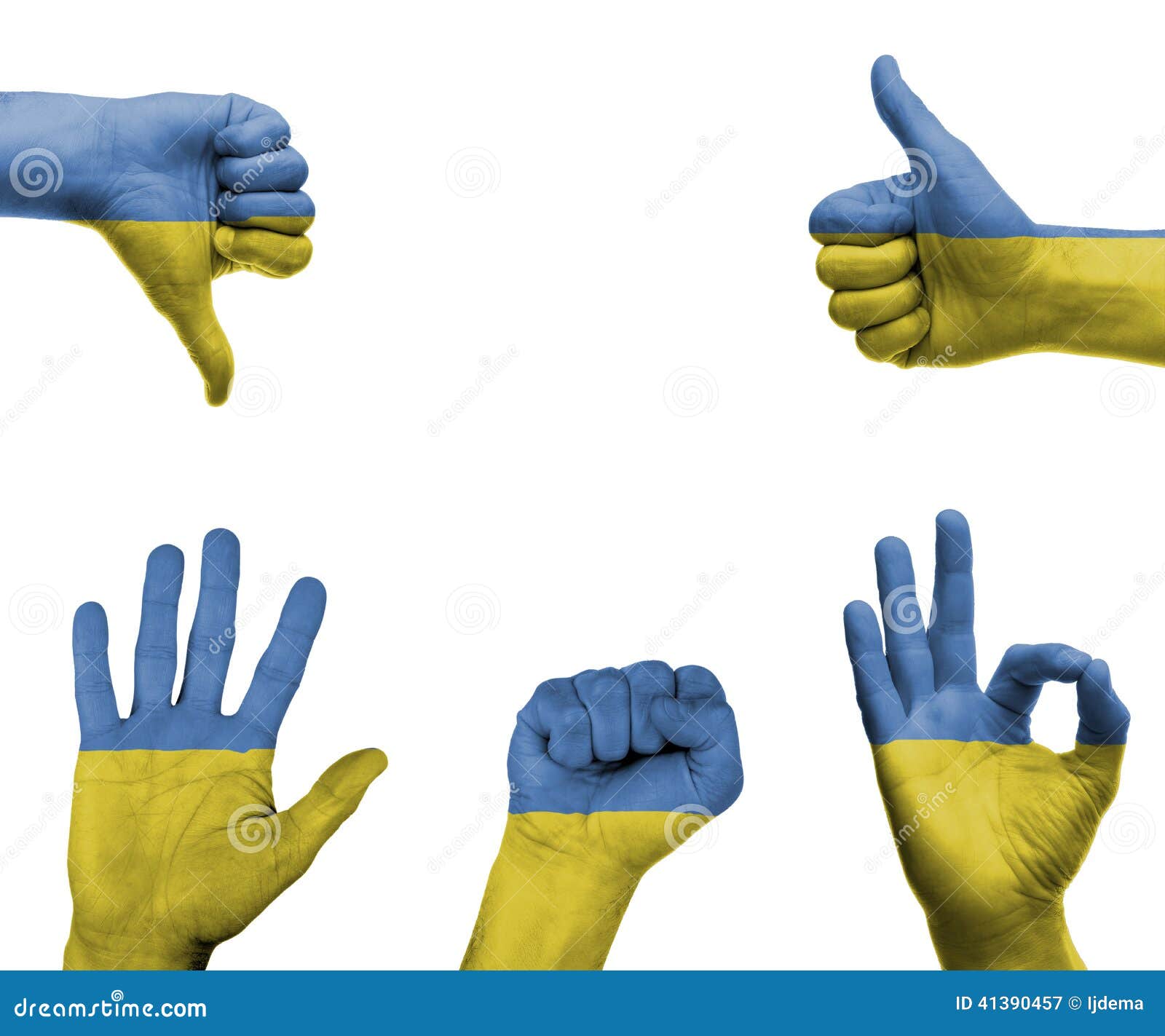 Hand Set with the Flag of Ukraine Stock Image - Image of support, human ...