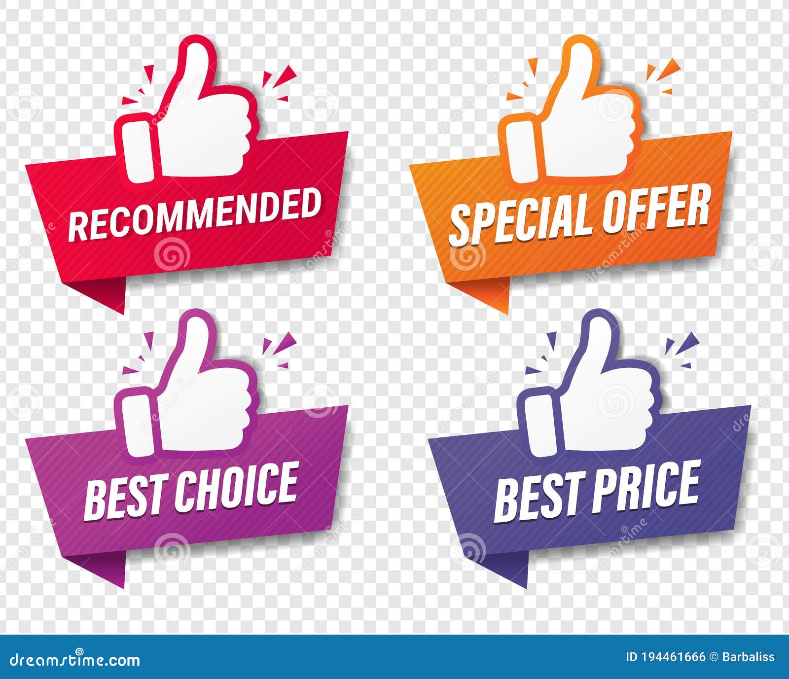 Hand Set Recommended with Transparent Background Stock Vector ...