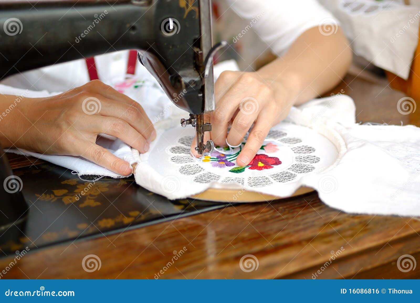 Hand sewing stock photo. Image of metal, making, embroidery - 16086816