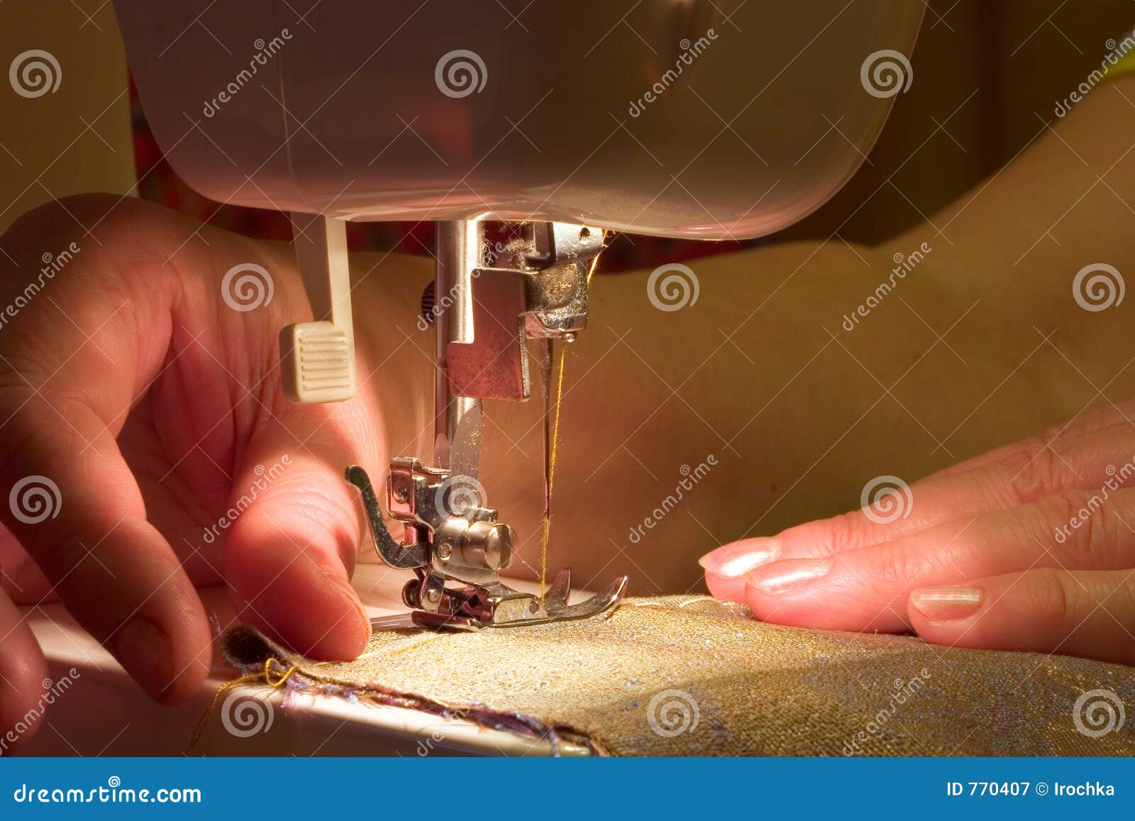 Hand sewing stock image. Image of making, clothing, foot - 770407