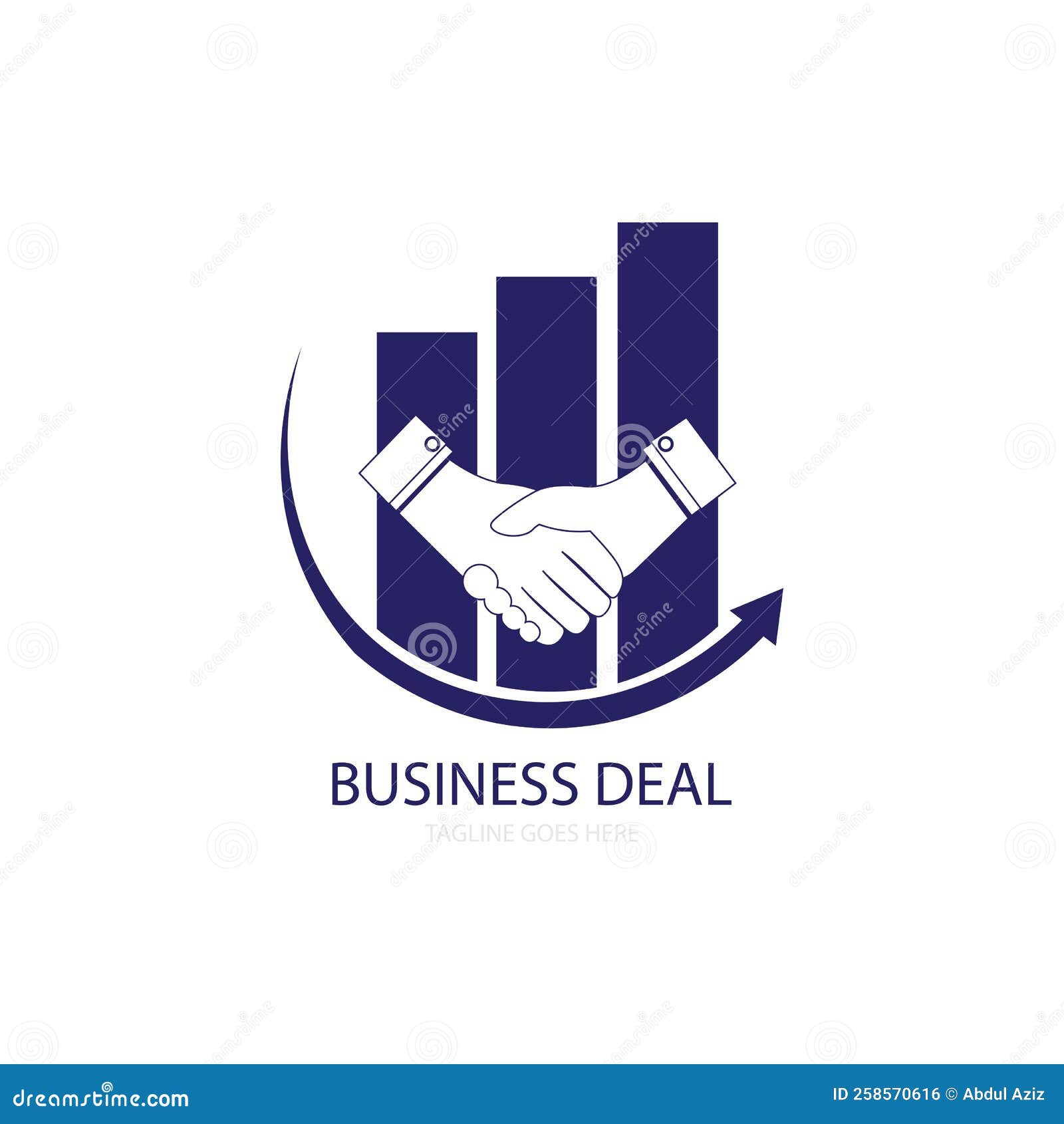 Hand Shake, Business Deal Icon Logo Vector Stock Vector - Illustration ...