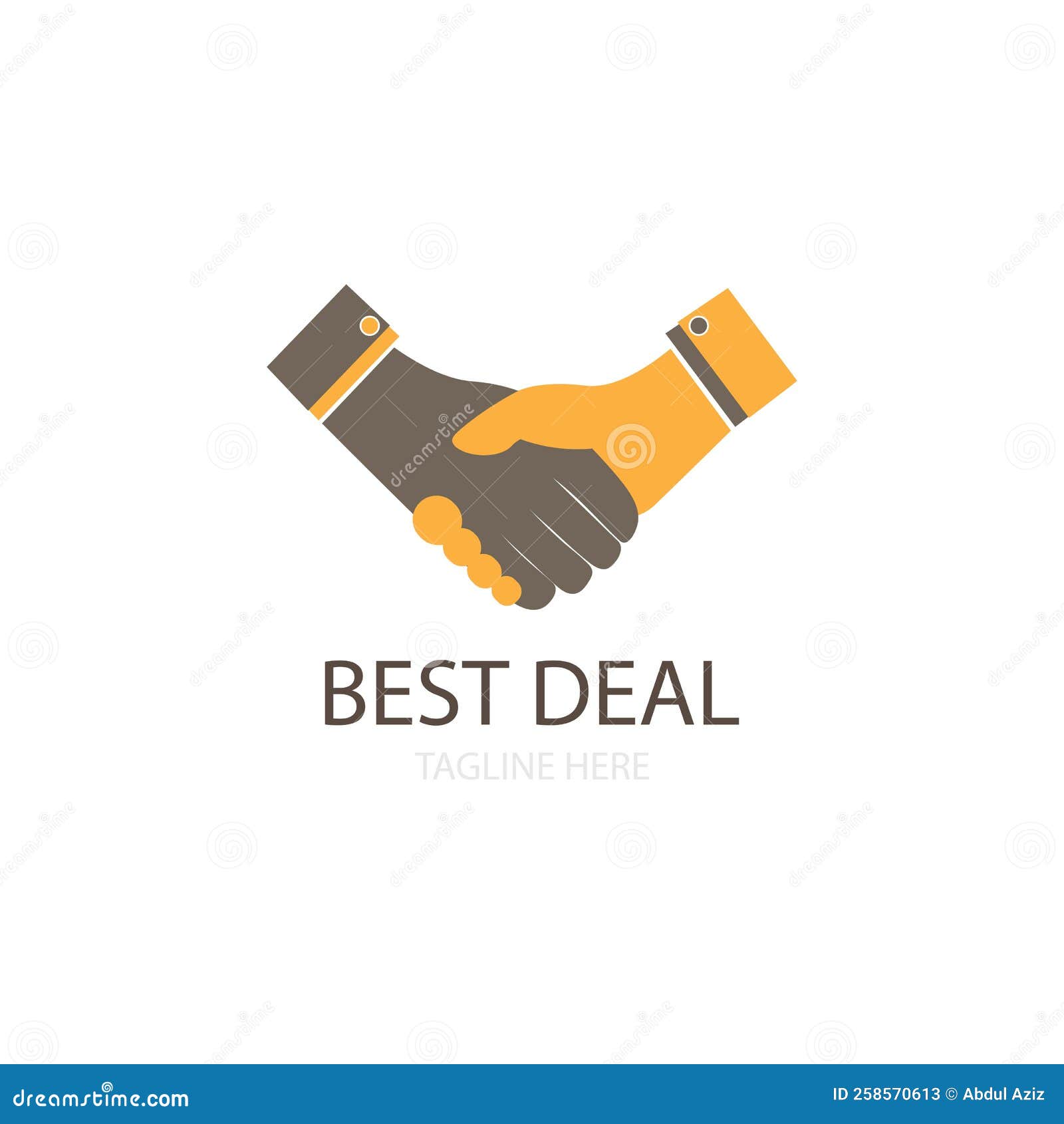 Hand Shake, Deal Icon Logo Vector Stock Vector - Illustration of symbol ...