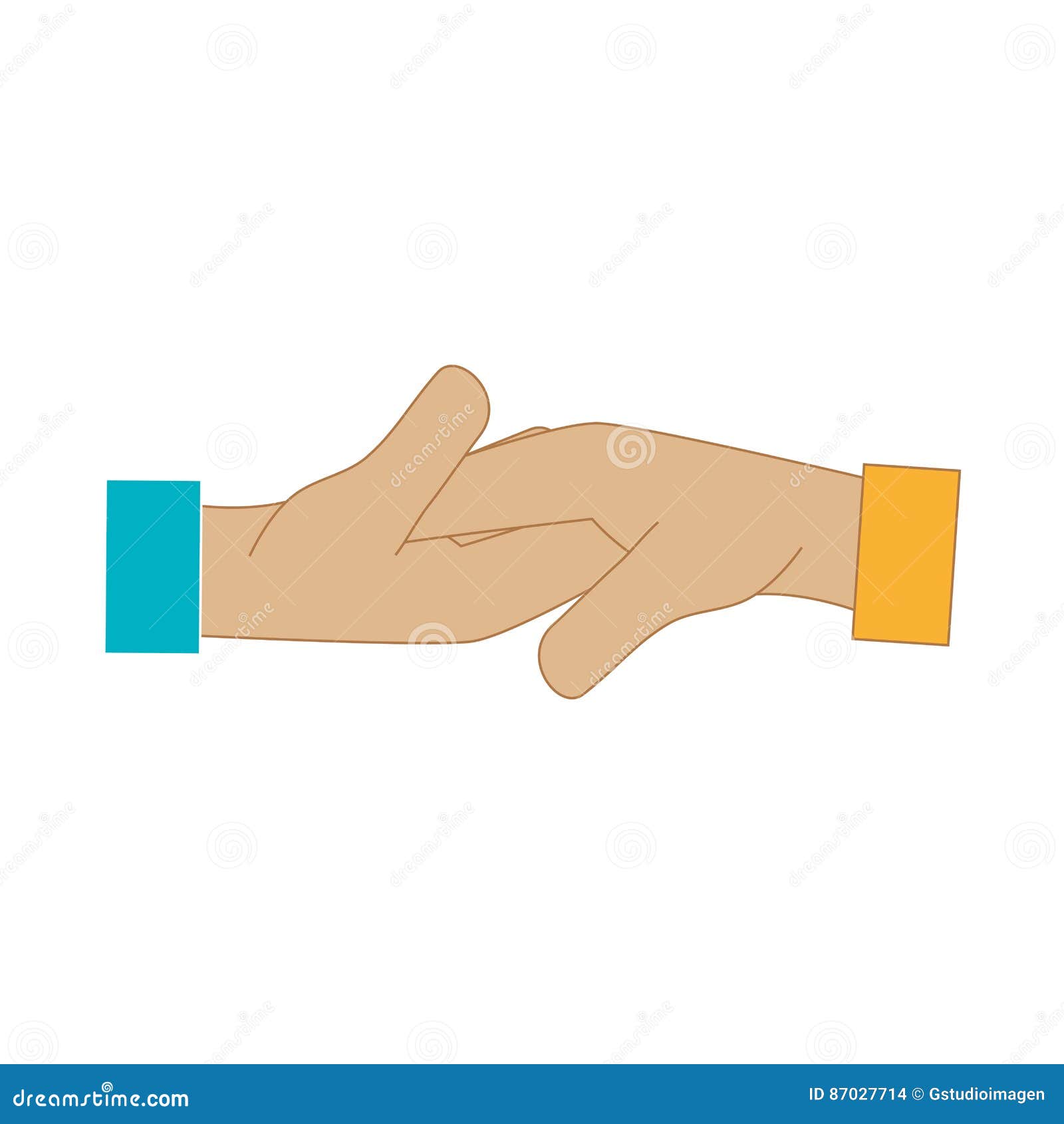 Hand shake deal icon stock vector. Illustration of care - 87027714