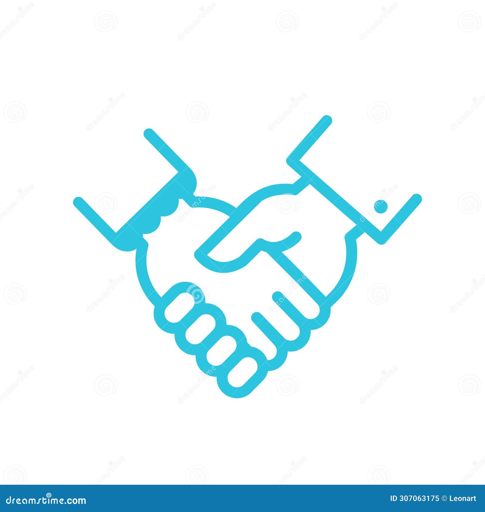 Hand Shake Icon. from Blue Icon Set Stock Vector - Illustration of ...