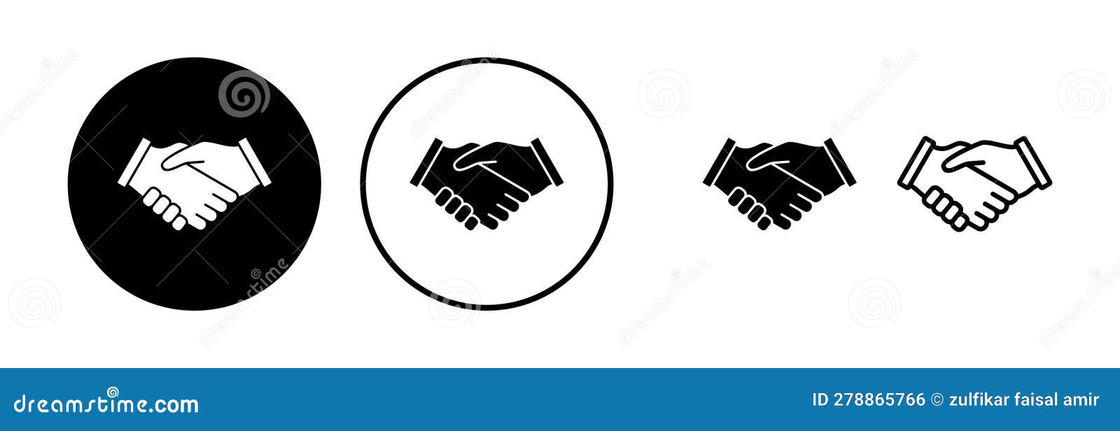 Hand Shake Icon . Business Handshake. Contract Agreement. Partnership ...