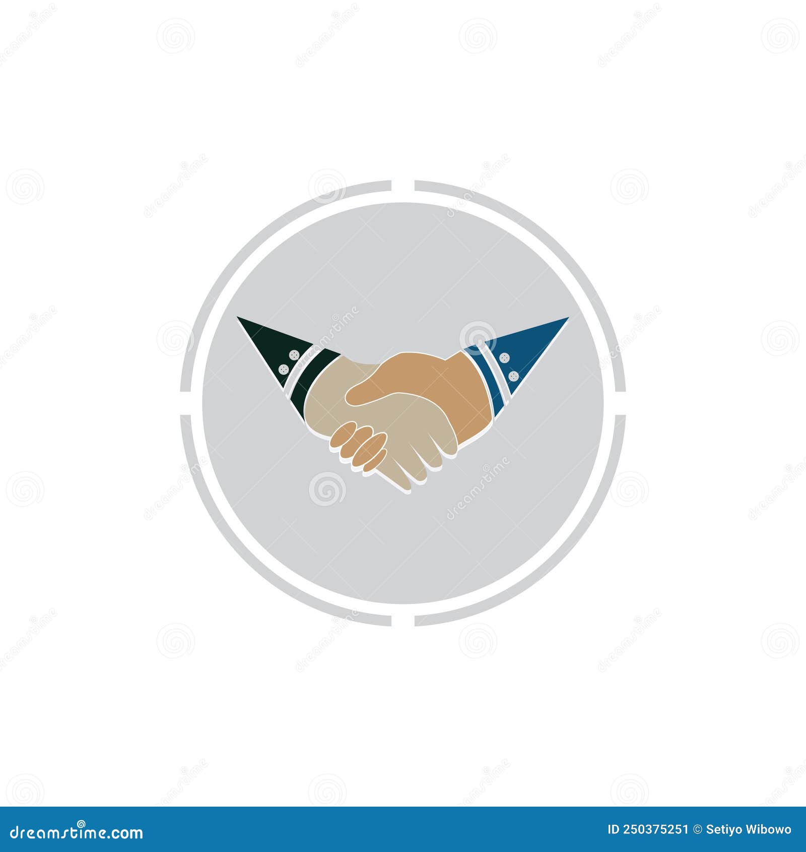 Hand Shake Icon Vector Background Stock Vector - Illustration of ...