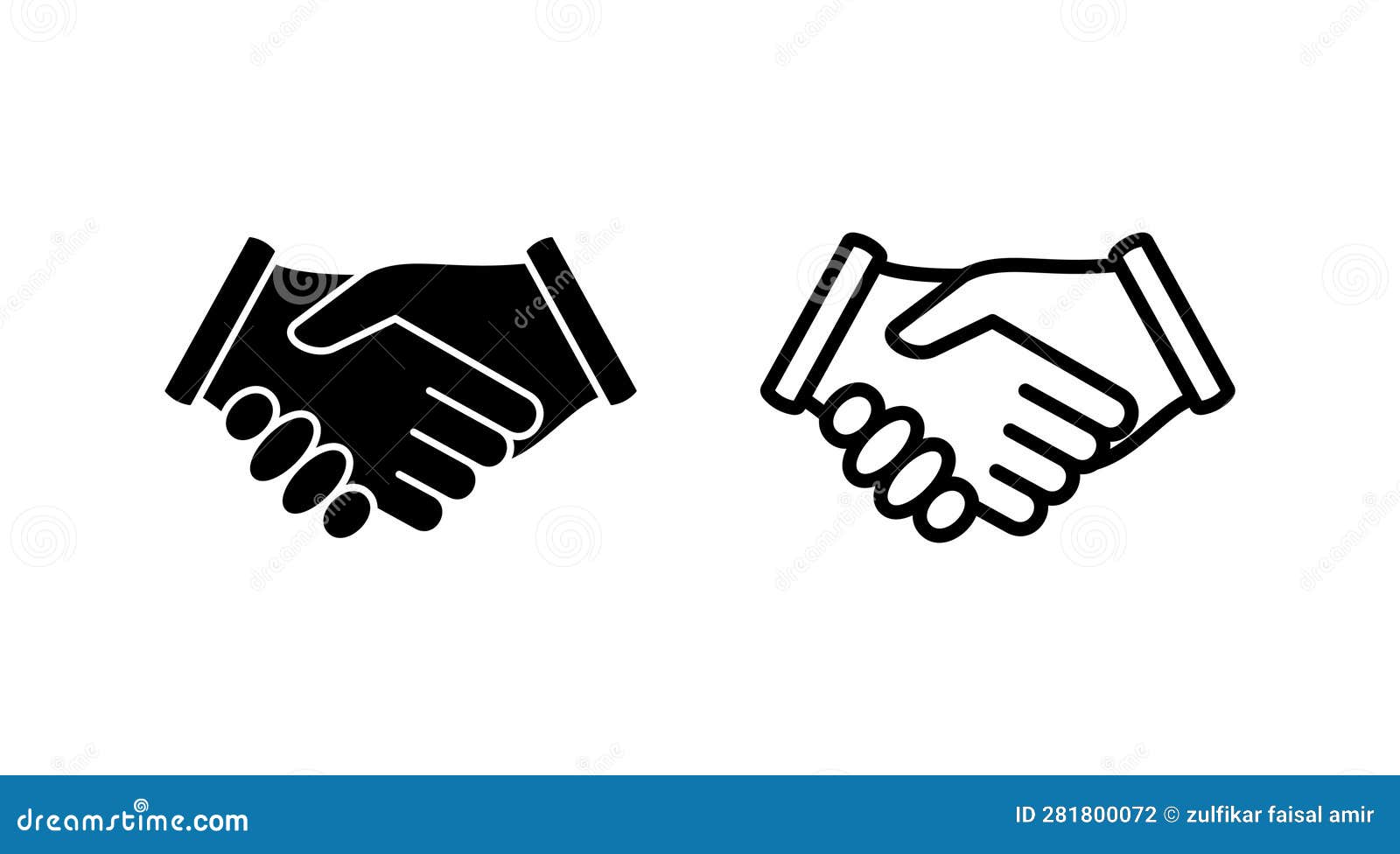 Hand Shake Icon . Business Handshake. Contract Agreement. Partnership ...