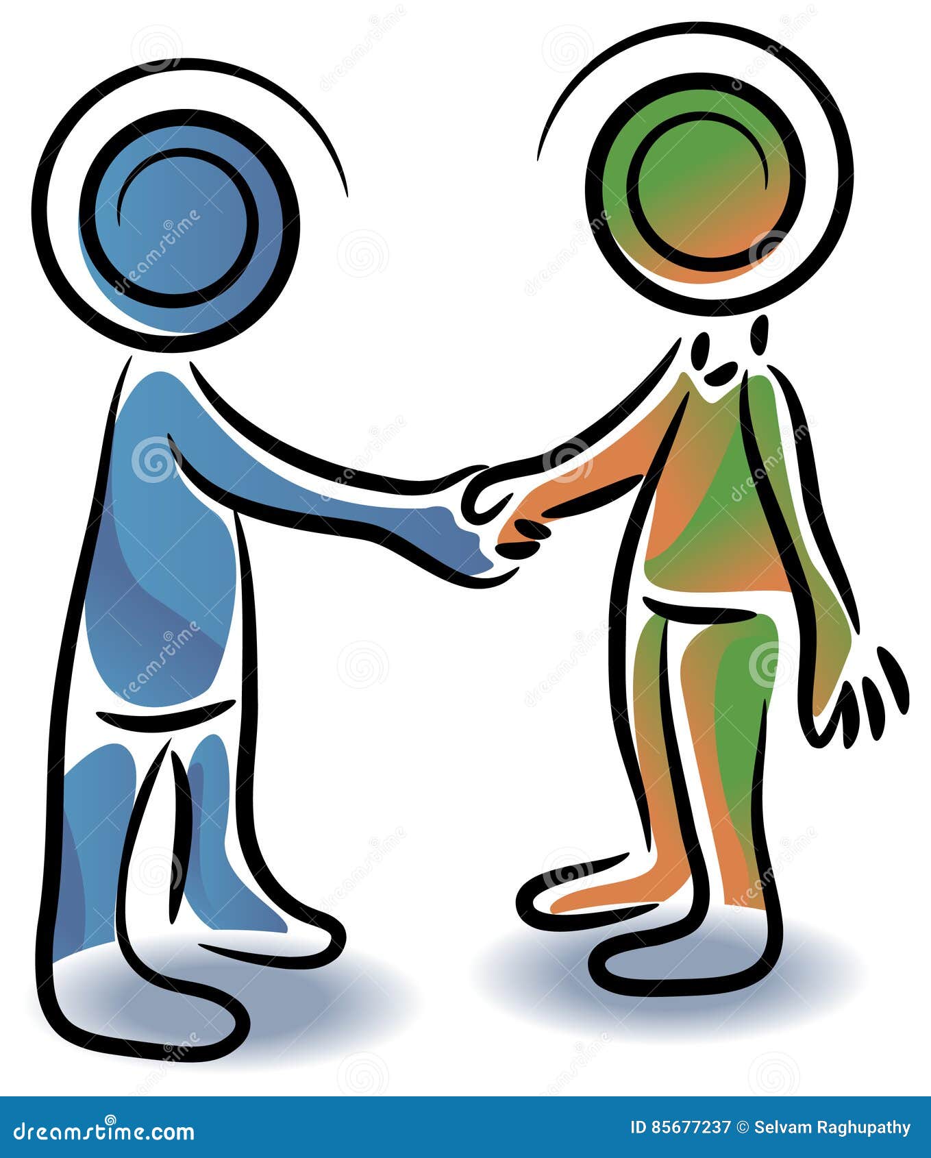 Hand shake stock vector. Illustration of control, cooperation - 85677237