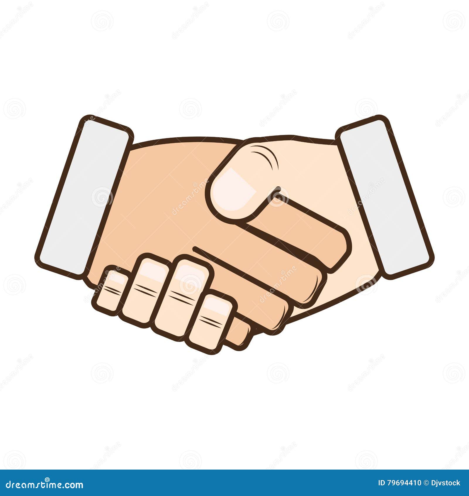 Hand shake isolated icon stock vector. Illustration of greeting - 79694410