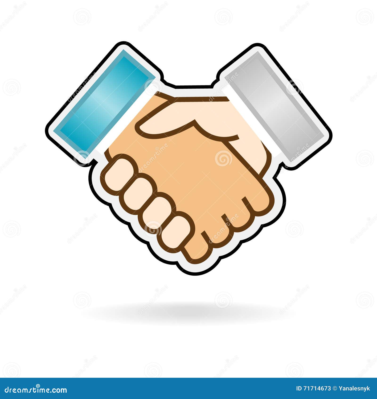 Hand Shake Isolated Vector Image Stock Vector - Illustration of logo ...