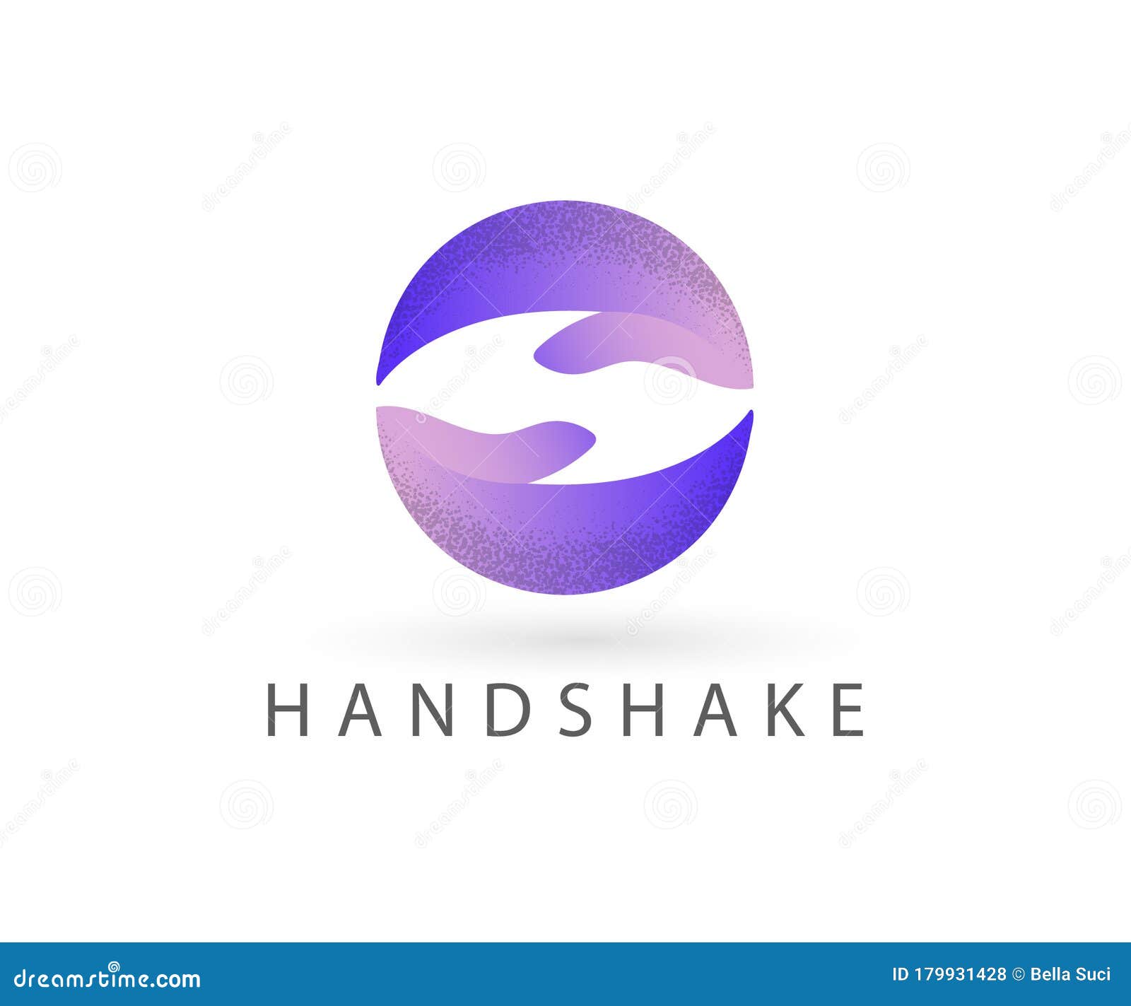 Hand Shake Logo with Circle Icons Stock Vector - Illustration of ...