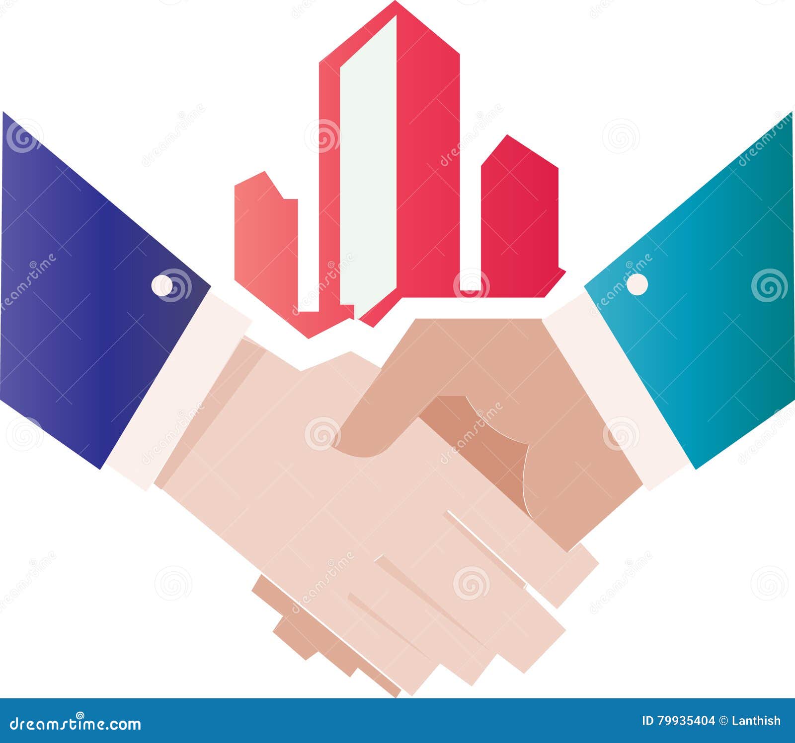 Hand Shake Logo Concept for Finance and Accounting Stock Vector ...