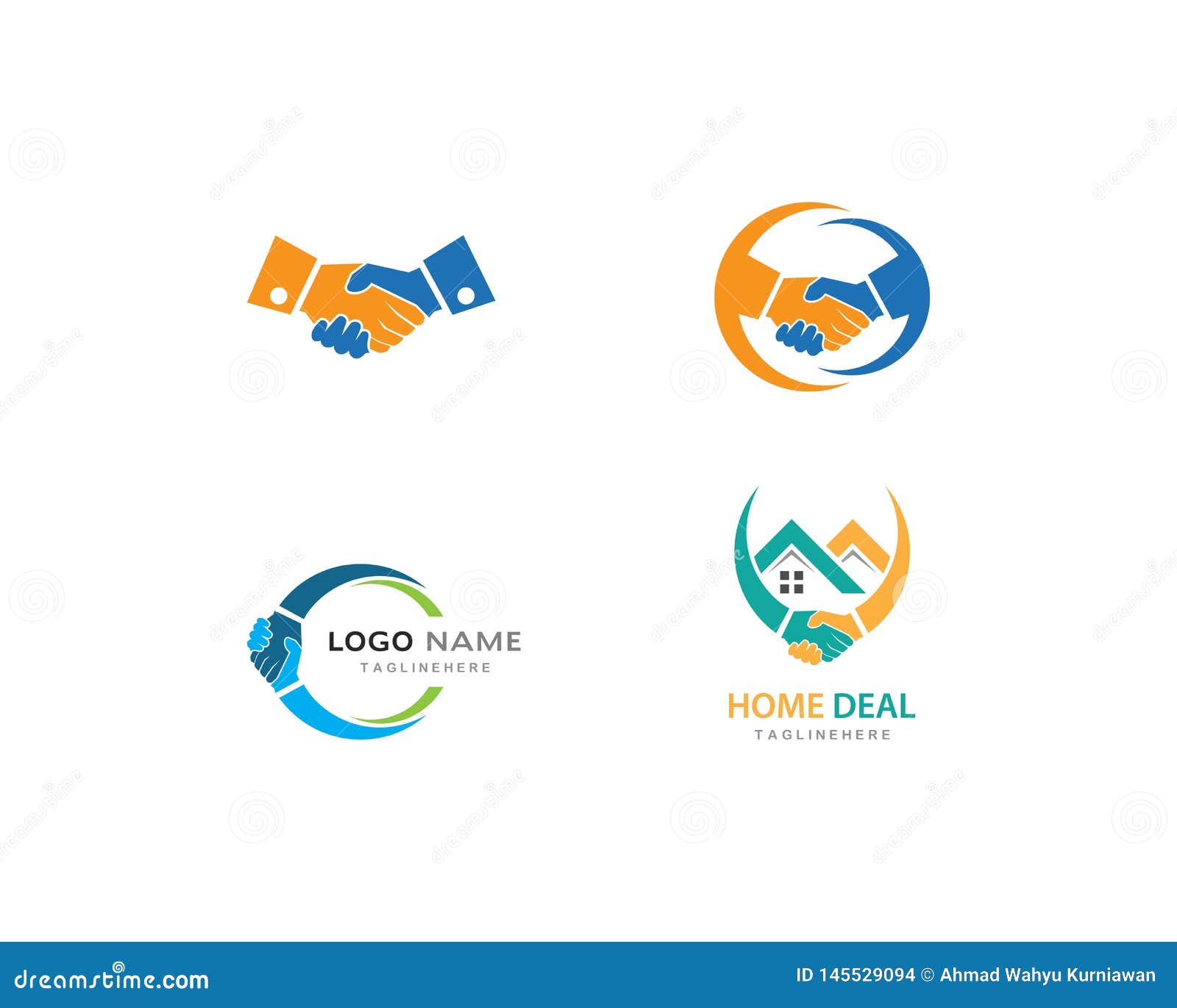 Hand Shake logo stock vector. Illustration of people - 145529094