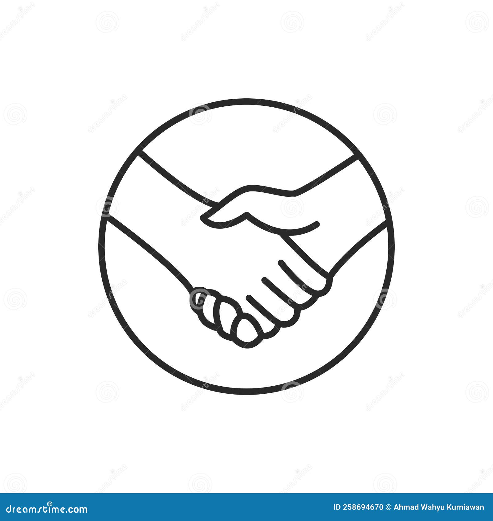 Hand Shake logo stock vector. Illustration of people - 258694670
