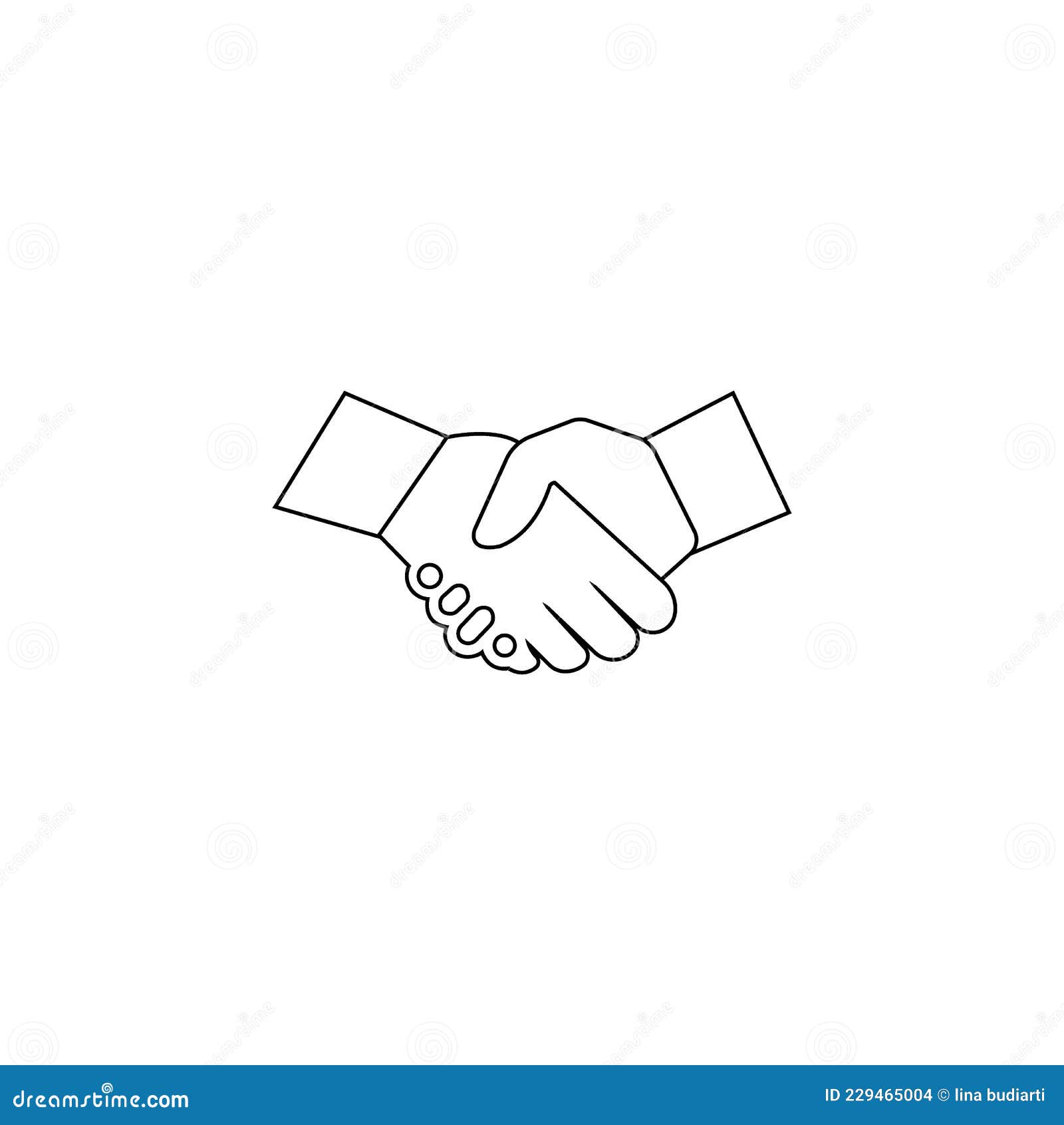 Hand shake logo stock vector. Illustration of handshake - 229465004