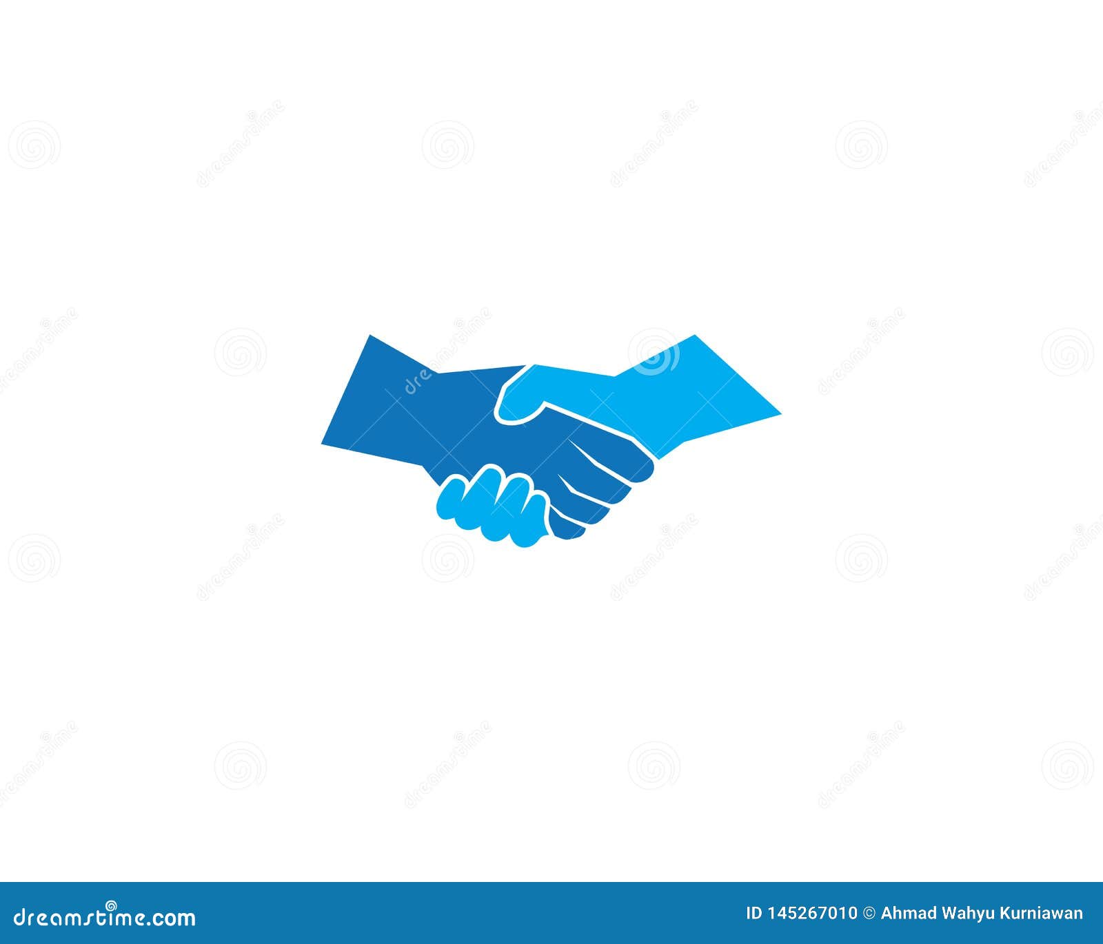 Hand Shake logo stock vector. Illustration of logo, creative - 145267010