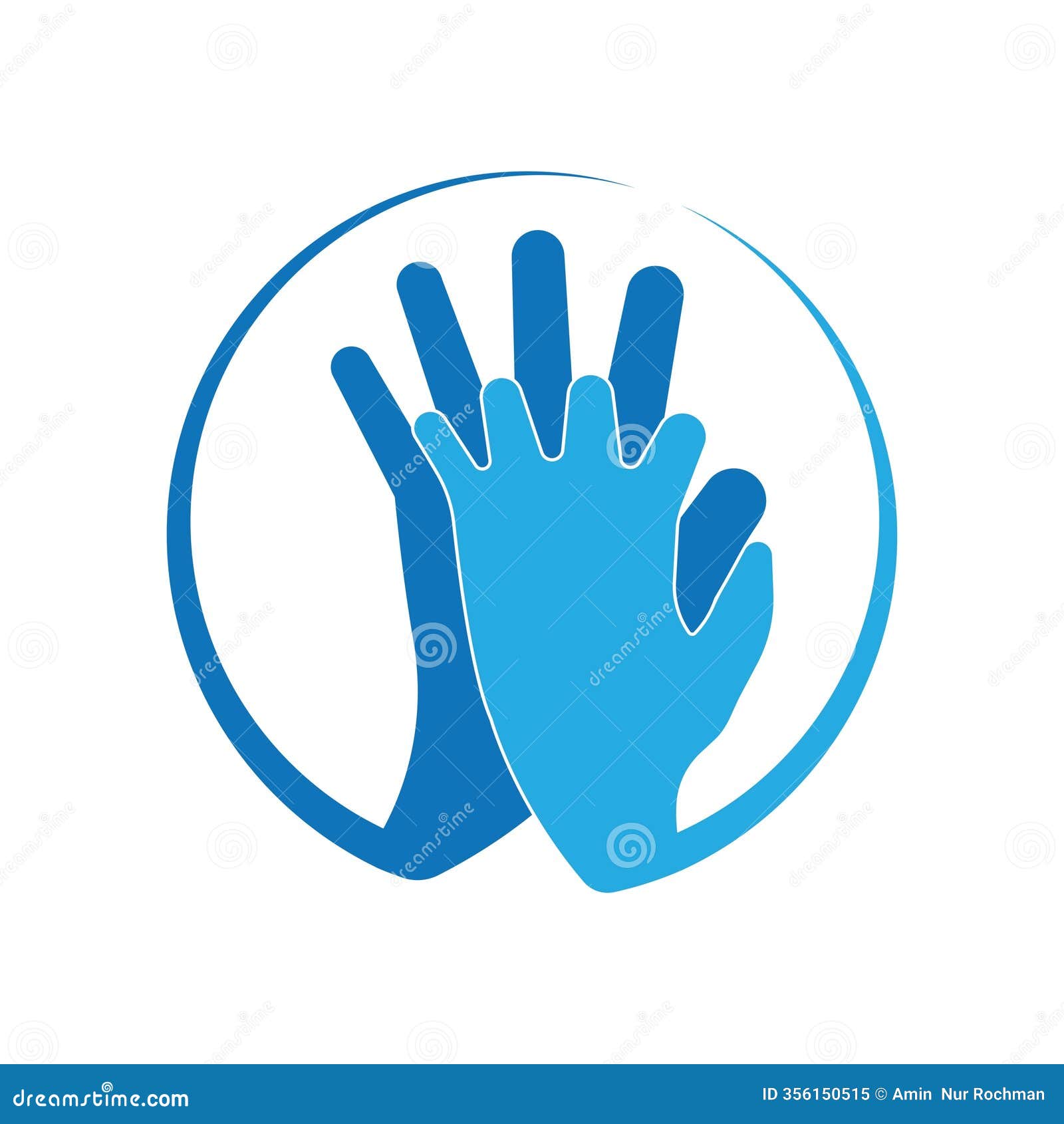 Hand Shake Logo Template Design Stock Illustration - Illustration of ...