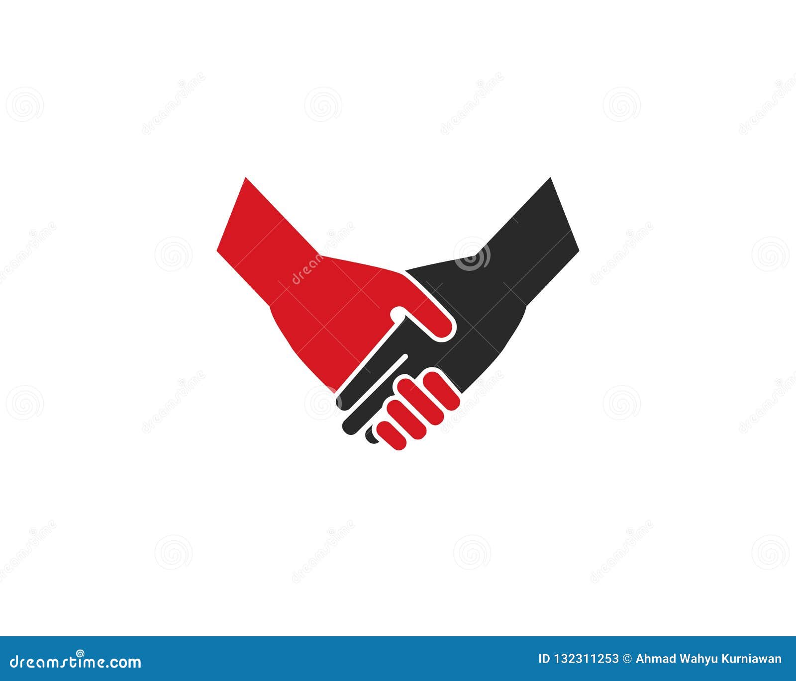 Hand Shake logo stock vector. Illustration of shake - 132311253