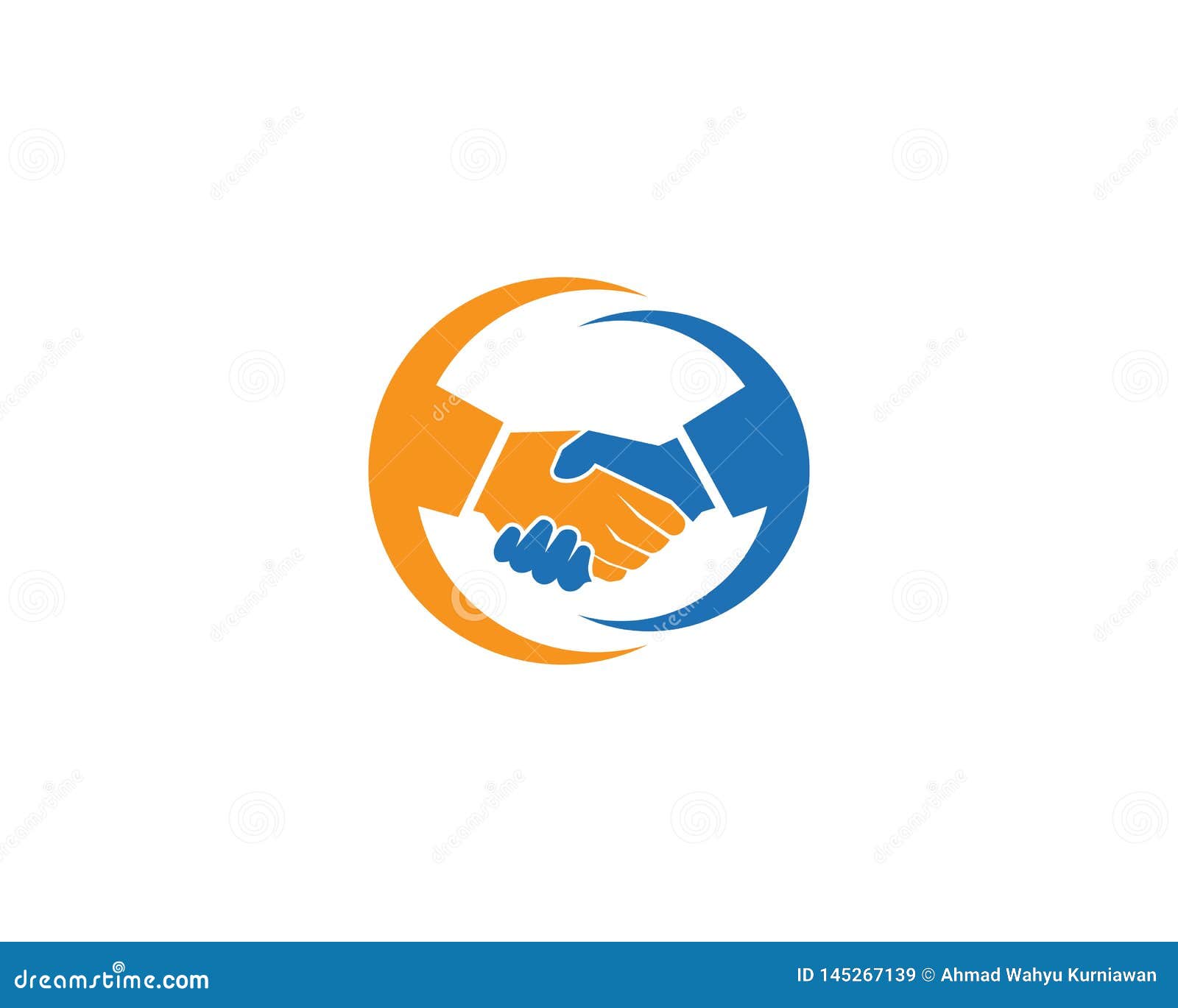Hand Shake logo stock vector. Illustration of friends - 145267139