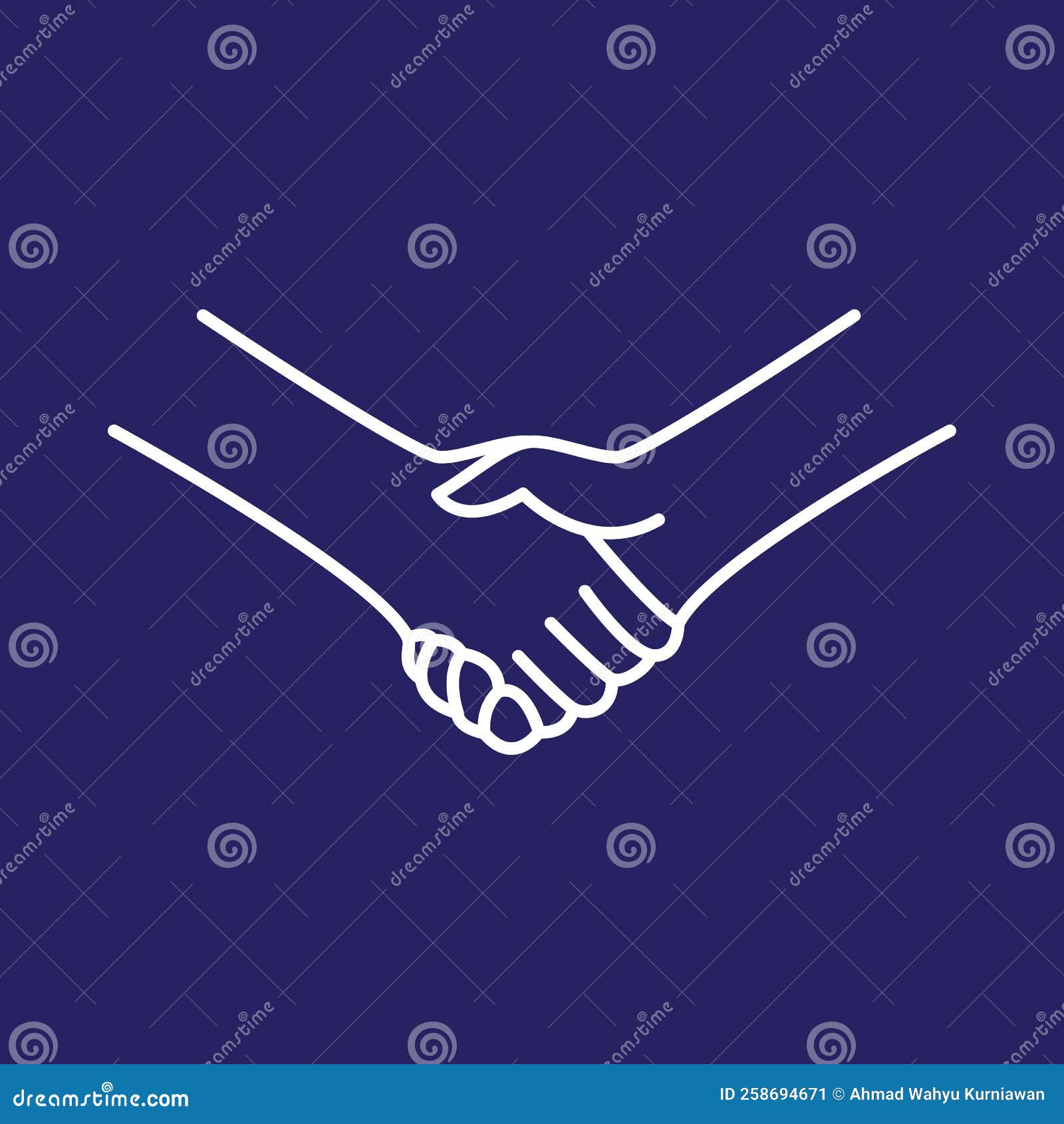 Hand Shake logo stock vector. Illustration of business - 258694671