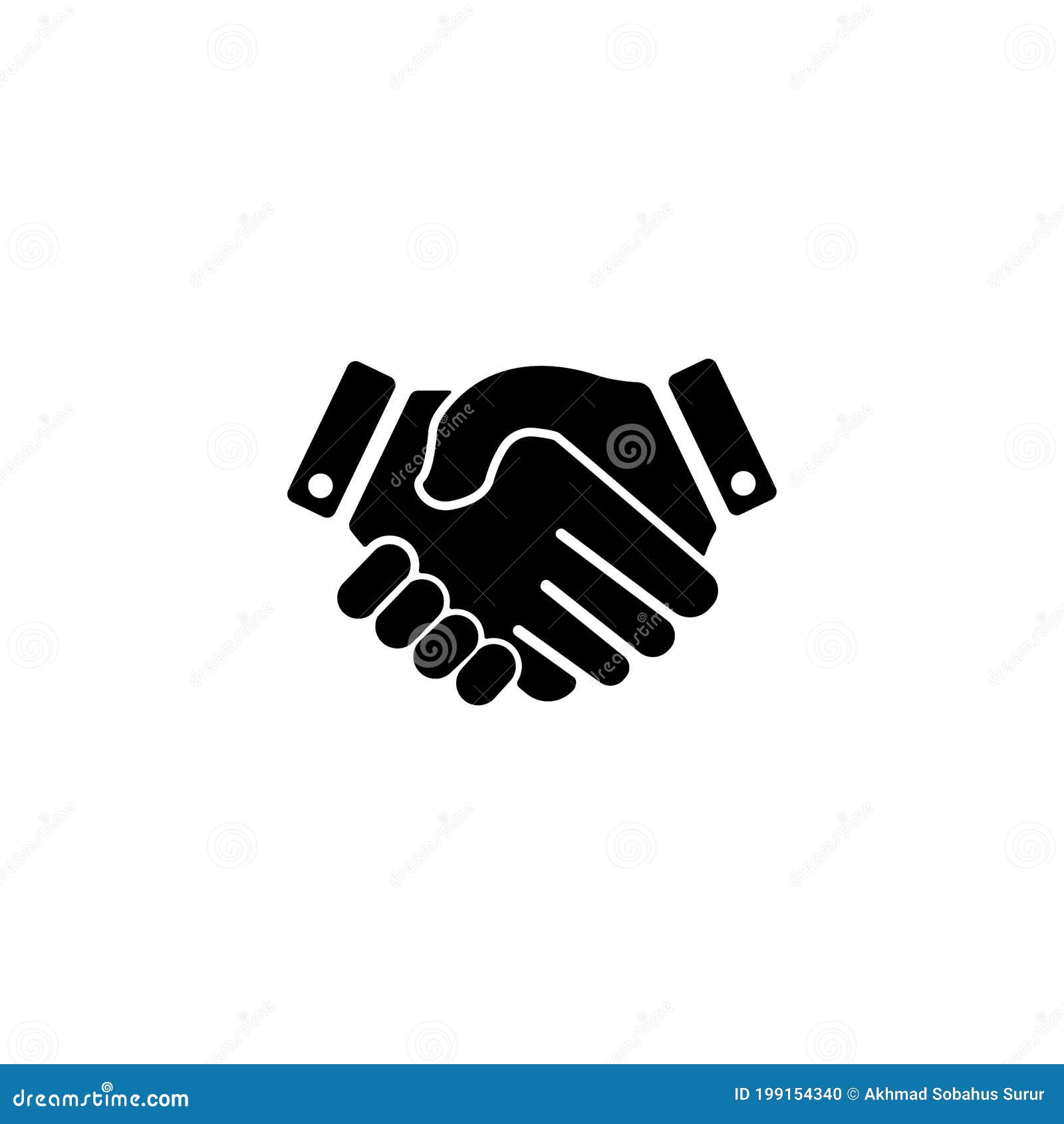 Hand Shake Symbol. Design Vector Stock Vector - Illustration of element ...