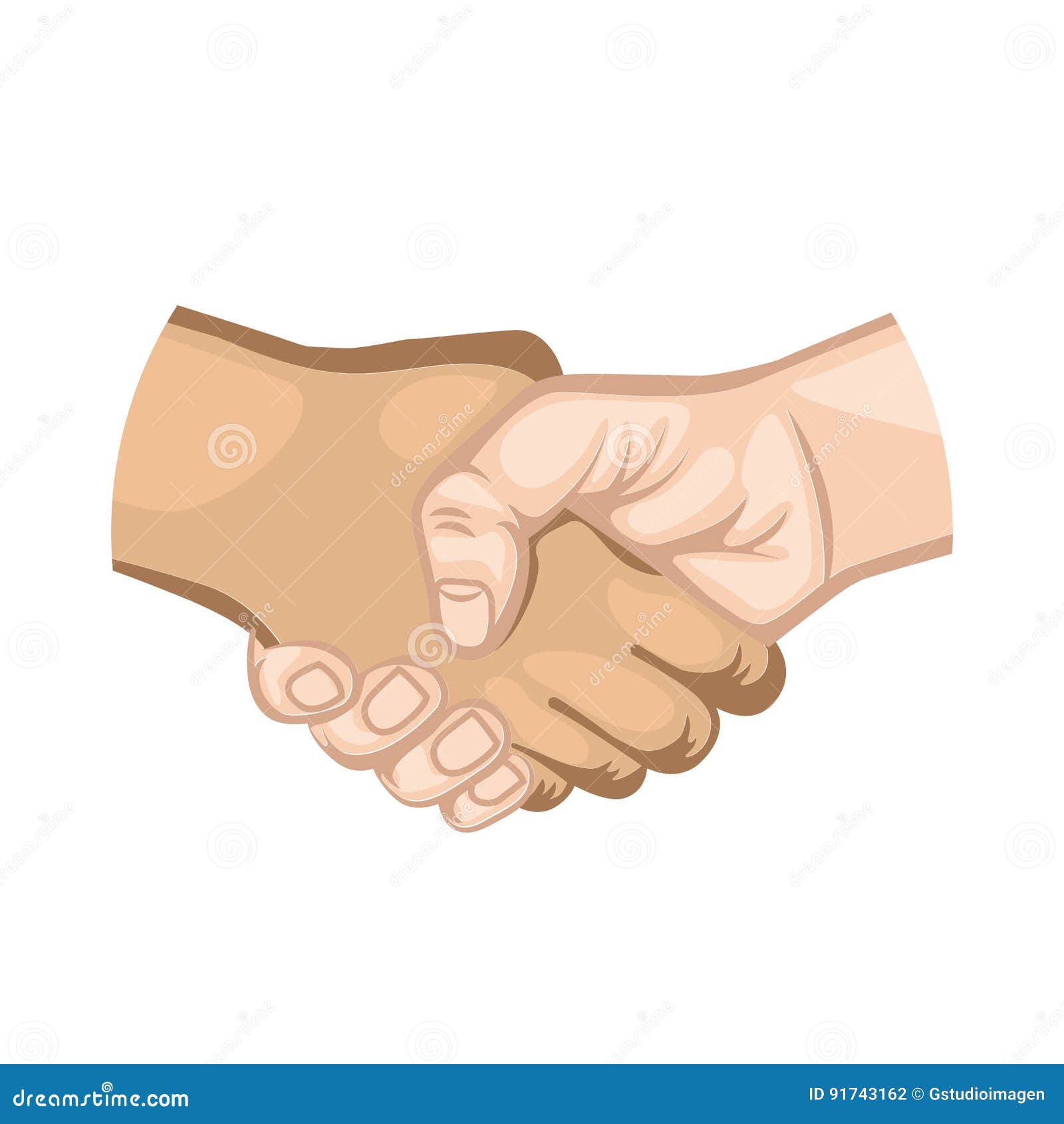 Hand shake symbol icon stock vector. Illustration of shaking - 91743162