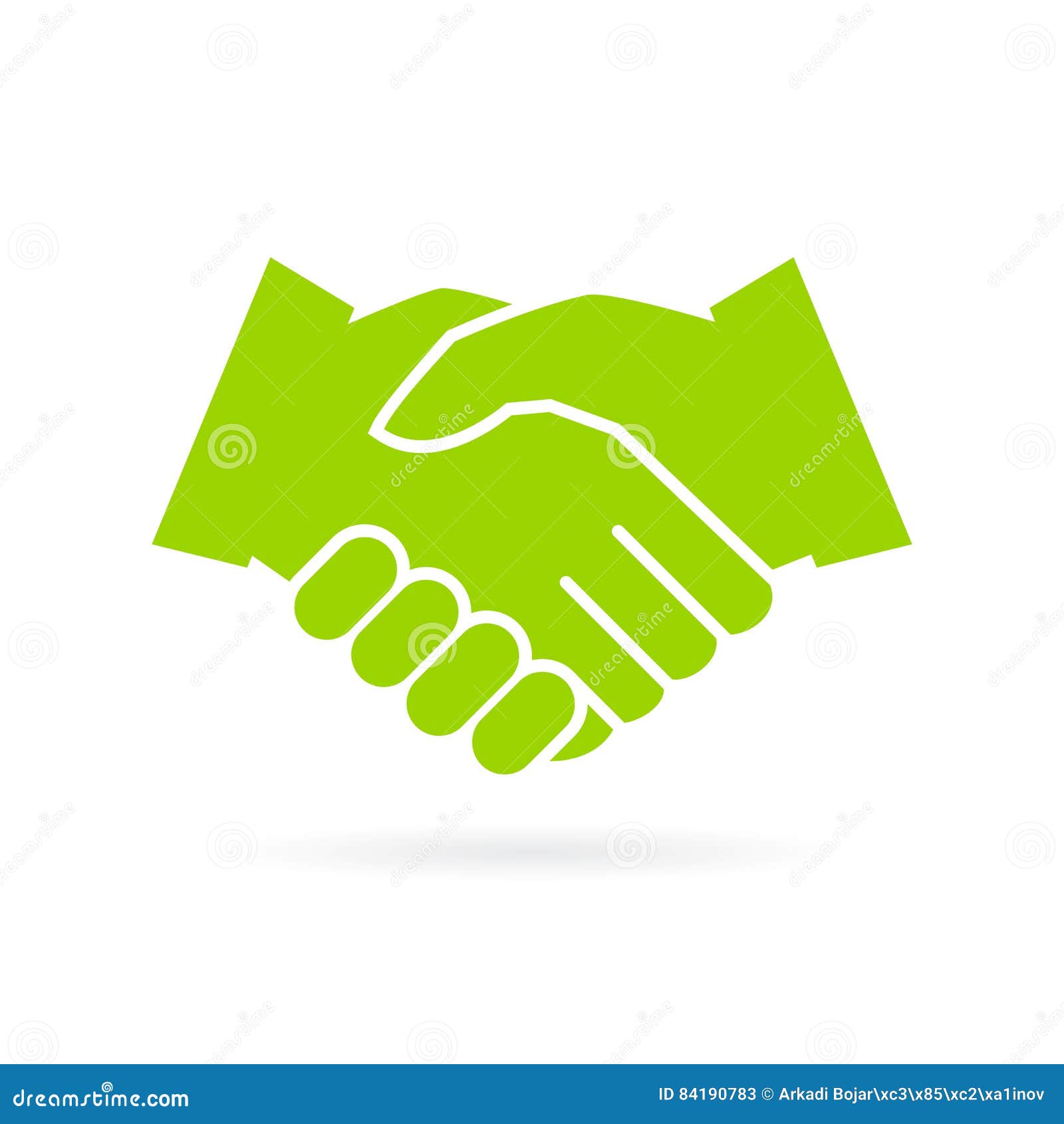 Hand shake vector icon stock vector. Illustration of icon - 84190783