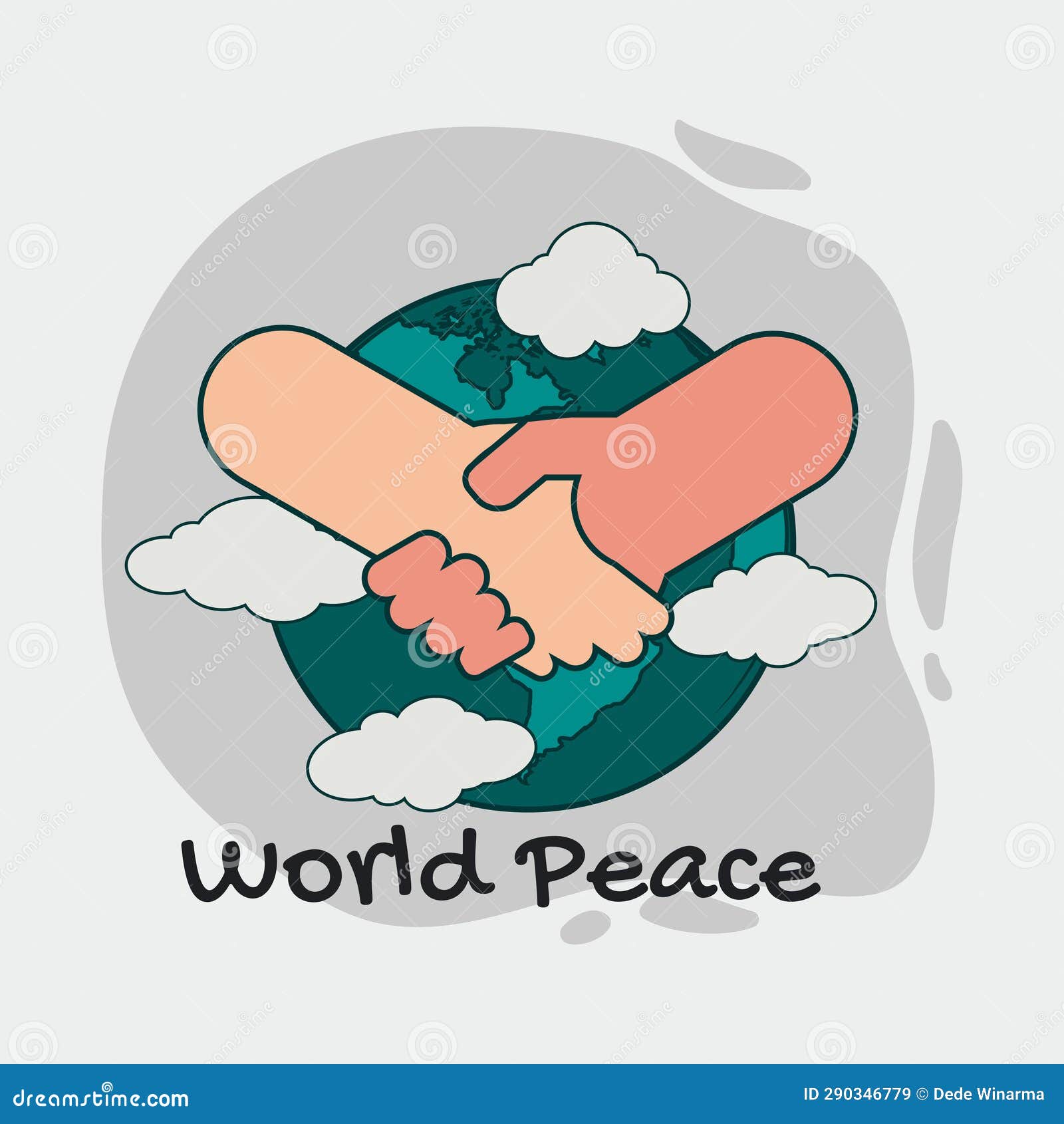 Hand Shake World Peace Design Vector Illustration Stock Illustration ...