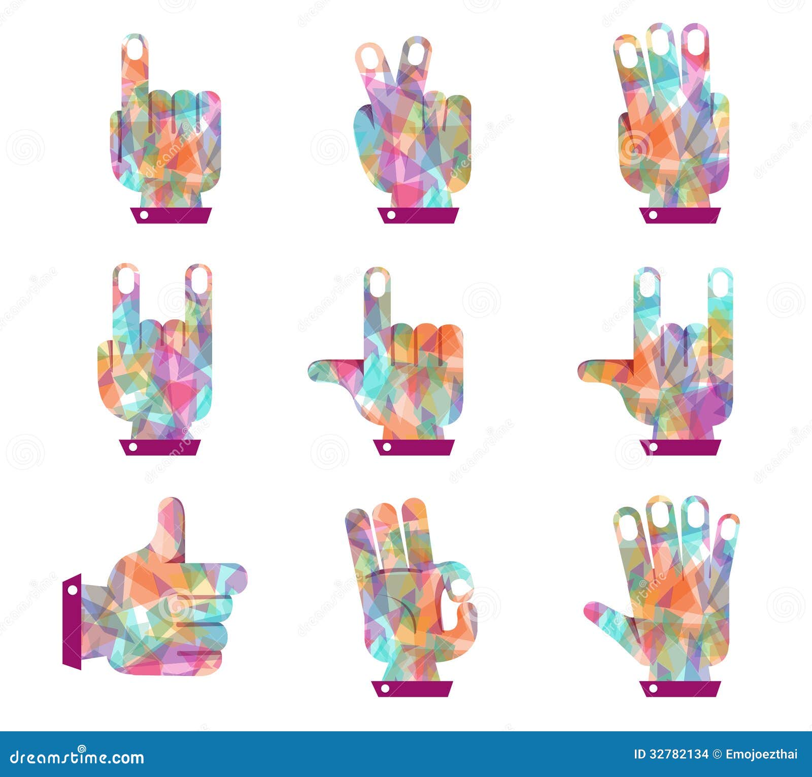 Hand_Shape stock illustration. Illustration of colorful - 32782134