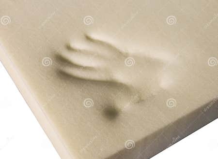 Hand shape in foam stock image. Image of handprint, soft - 28605759