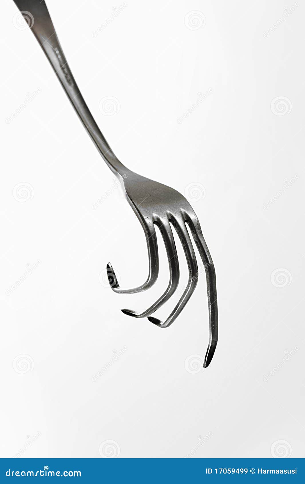 Hand shaped fork stock image. Image of sunbeams, fishing - 17059499