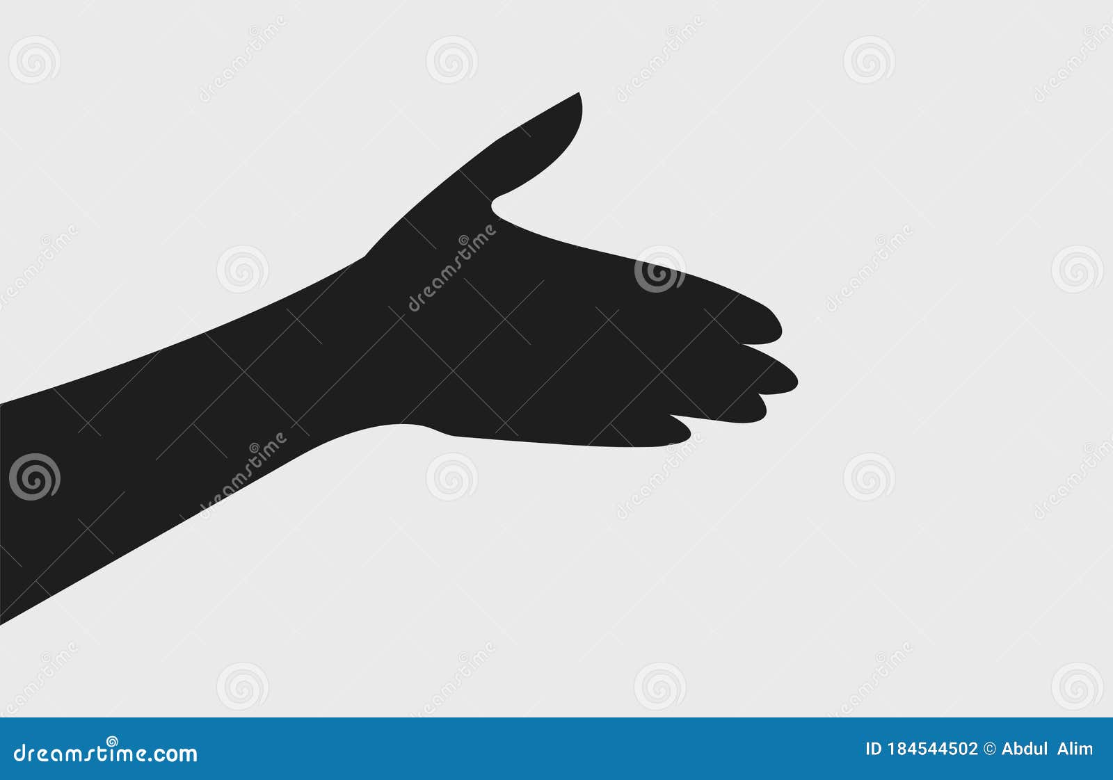 The Hand is Shaped Up into a Handshake. this Vector Use for Template ...