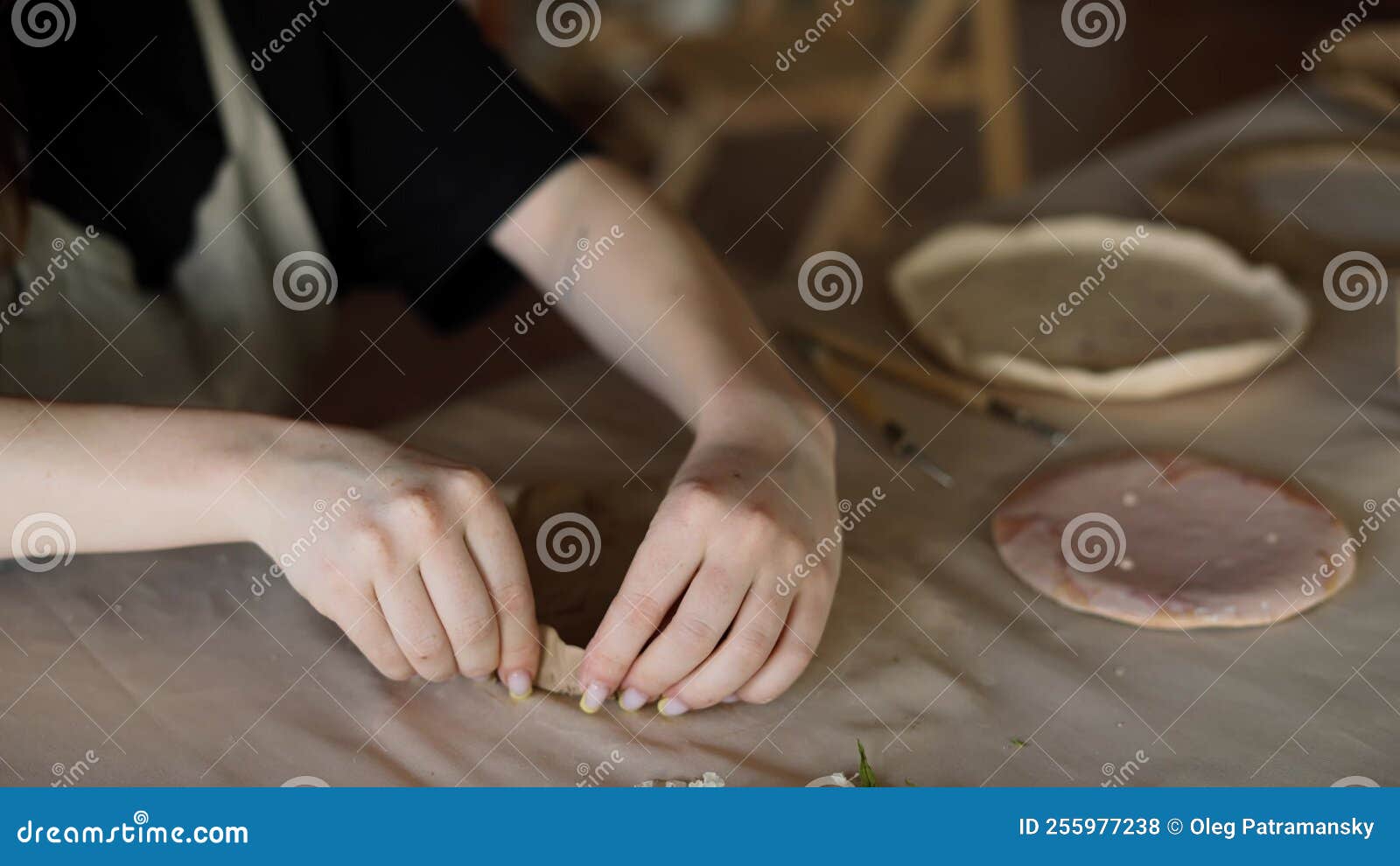 Hand Shaping Pottery from Clay Stock Footage - Video of young, making ...