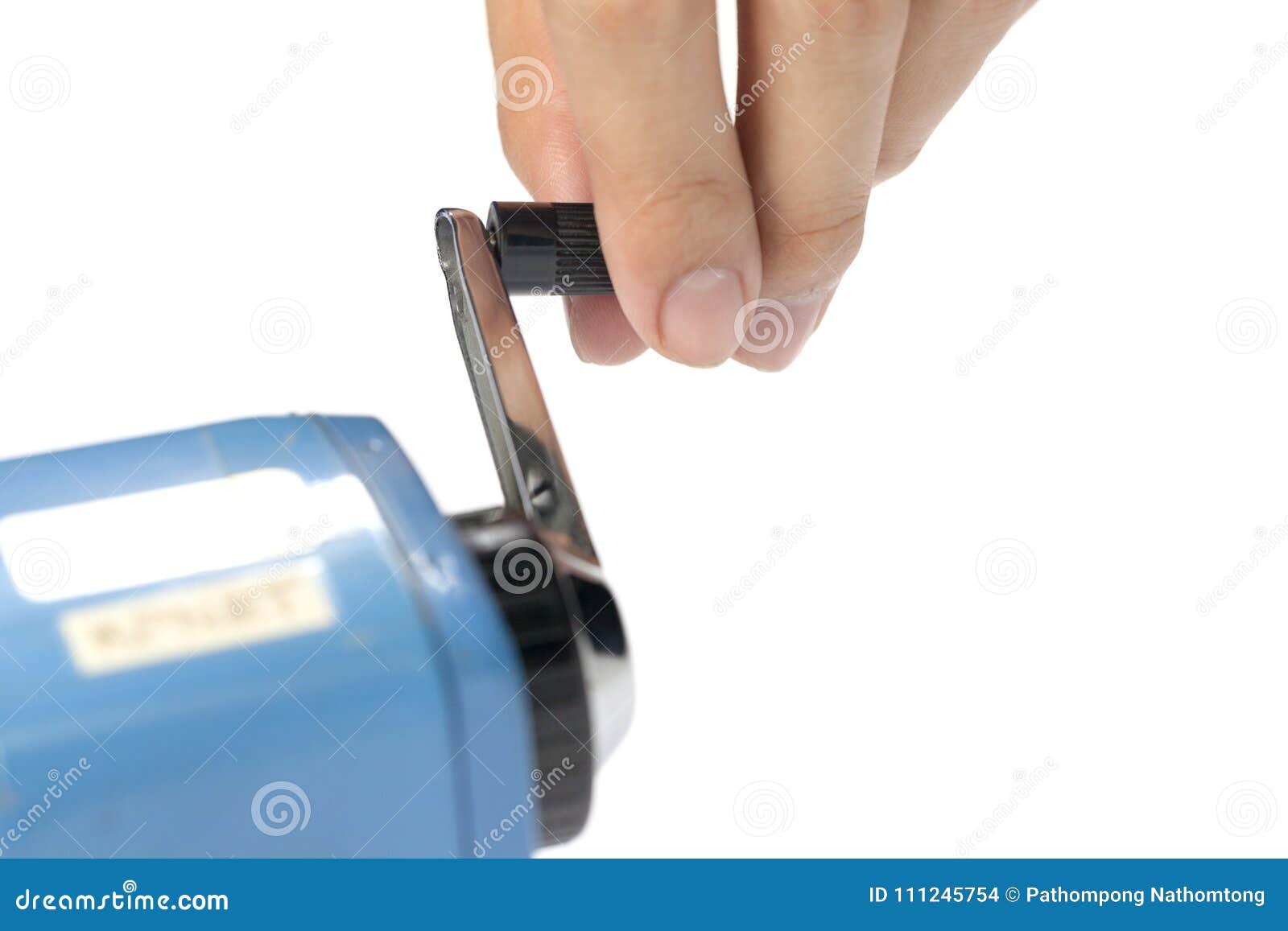 Hand Sharpening a Pencil by Pencil Sharpener Stock Photo - Image of ...