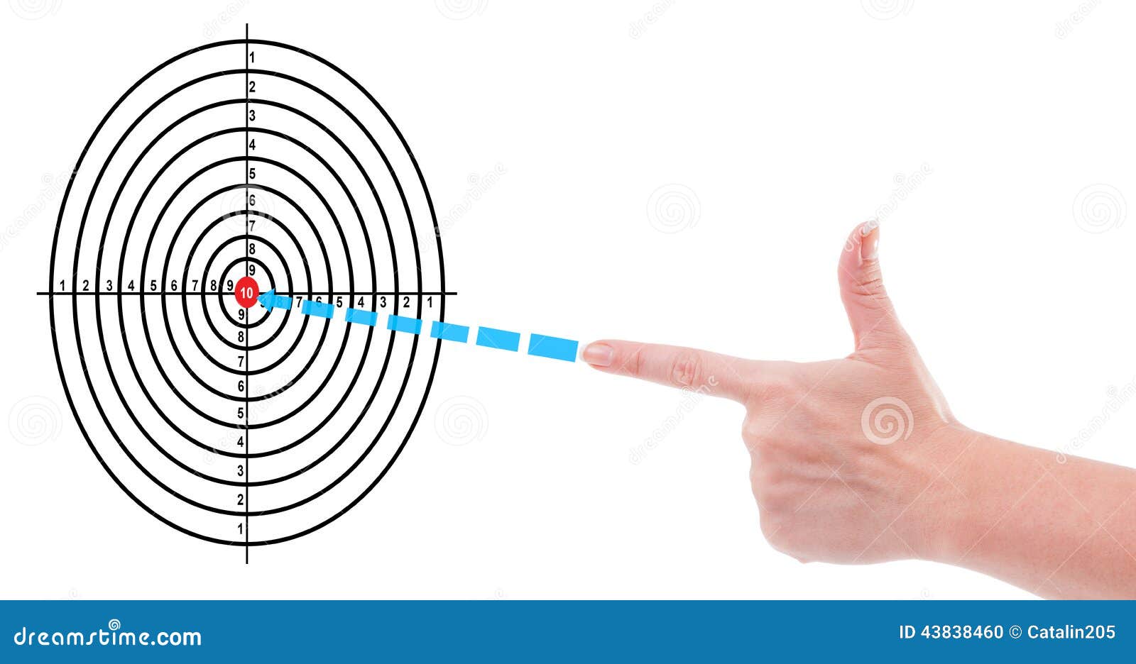 Hand Shooting To Target Concept Stock Illustration - Illustration of ...