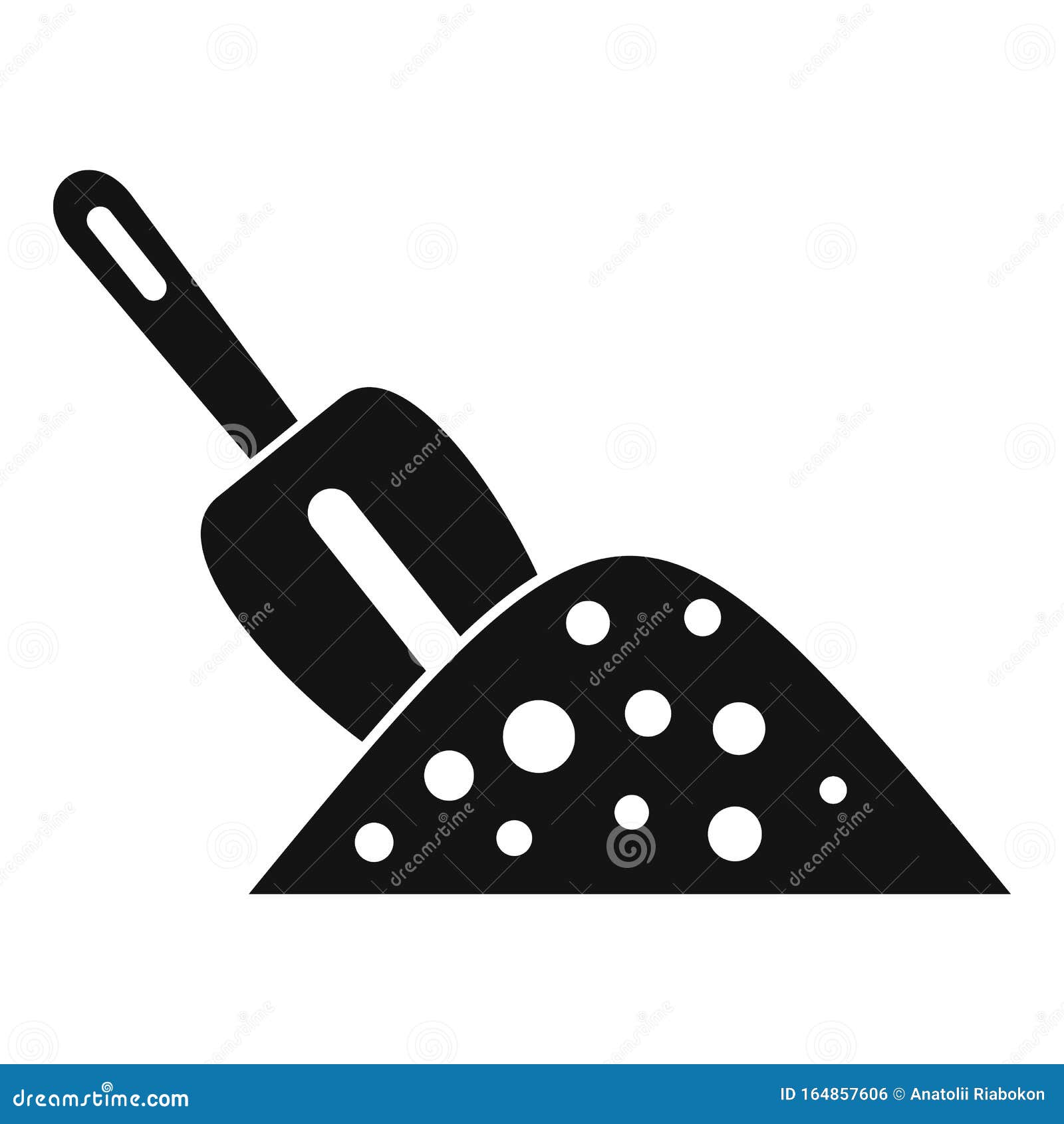 Hand Shovel Soil Icon, Simple Style Stock Vector - Illustration of draw ...