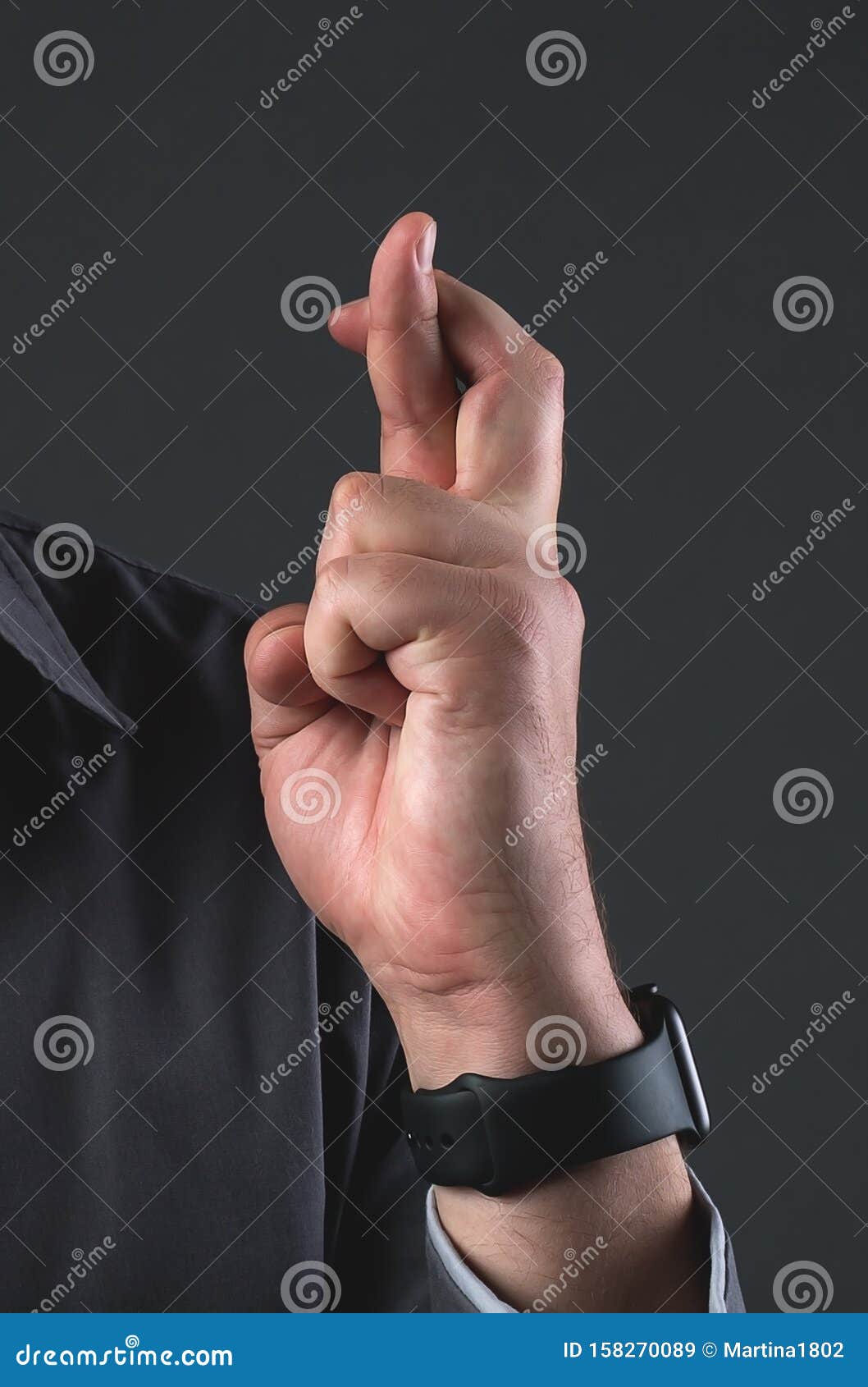 Hand Show Finger Cross and Lie Symbol Stock Image - Image of isolated ...