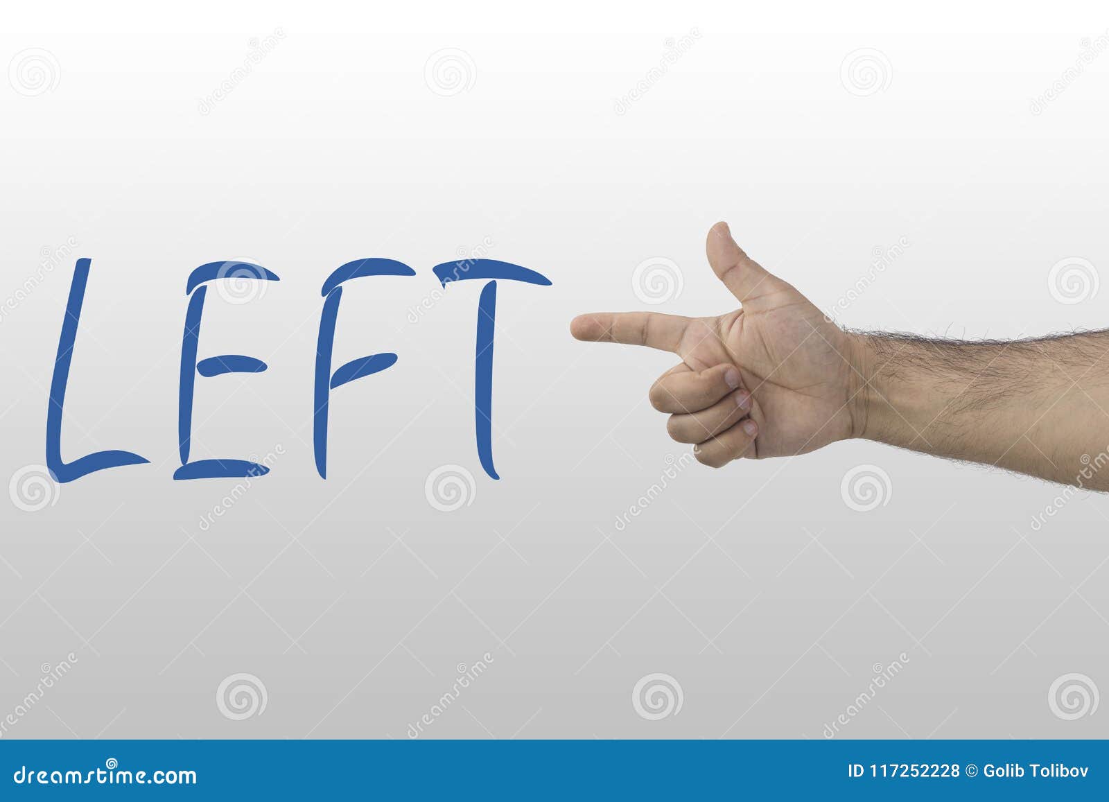 Hand Show Left. Hand Gesture Showing a Direction, Way. Sign of Go Left ...