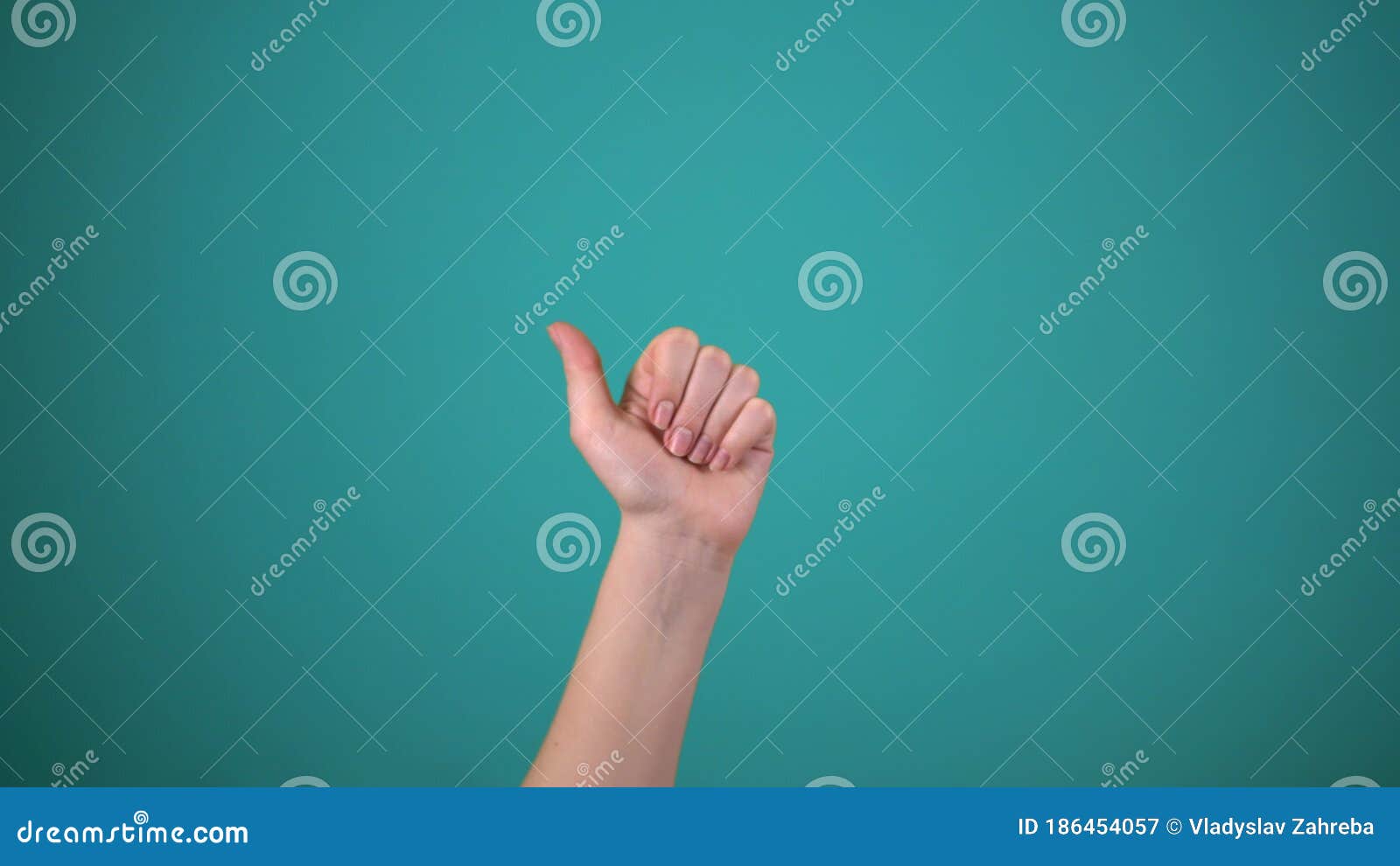 Hand Show Like, Thumb Up, Gestures on Blue Background Stock Video ...