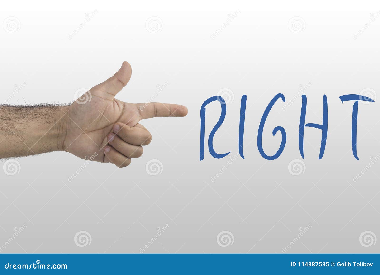 Hand Show Right. Hand Gesture Showing a Direction, Way. Sign of Go ...