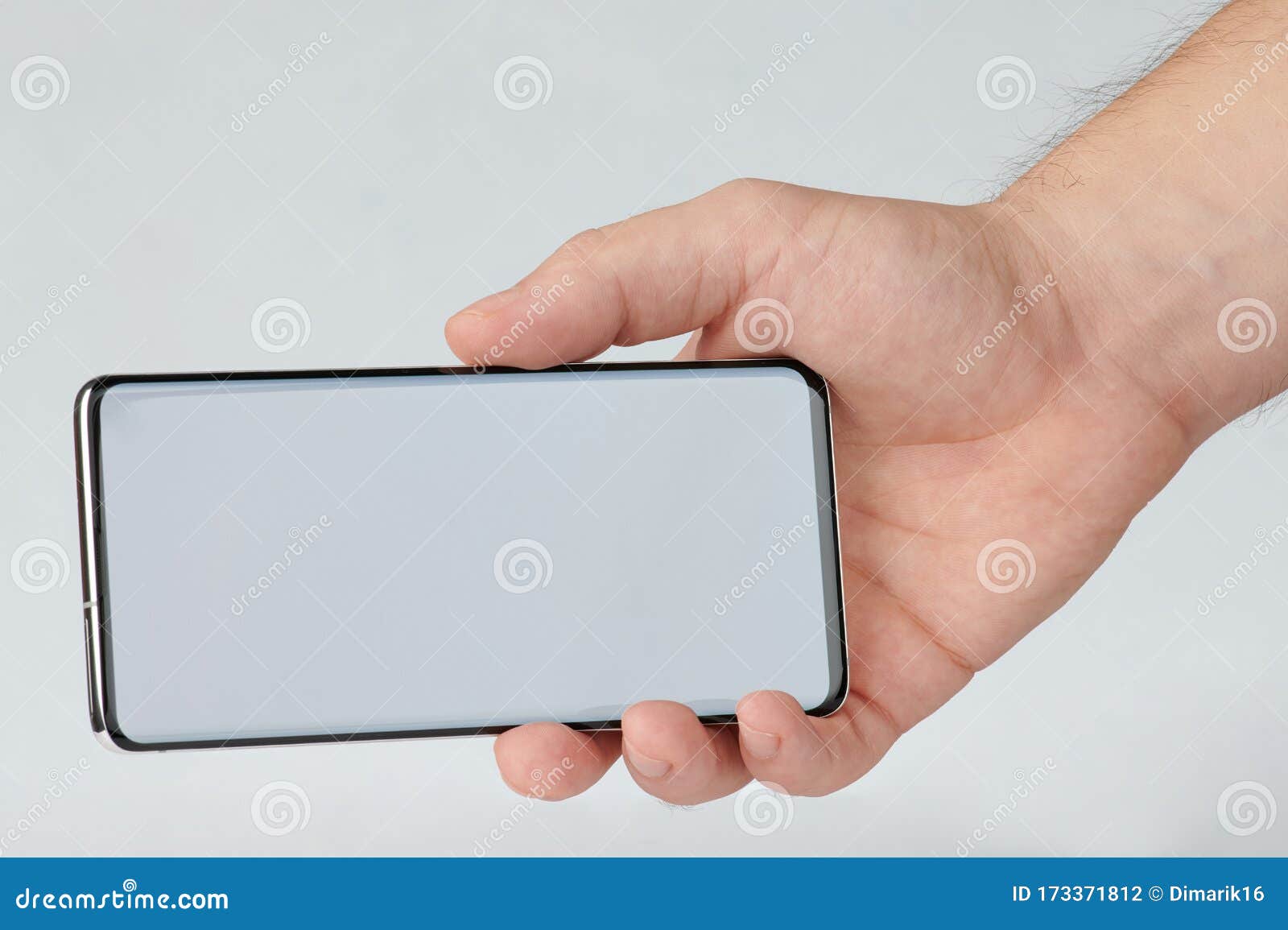Hand Show Smartphone Horizontal Stock Photo - Image of play, phone ...