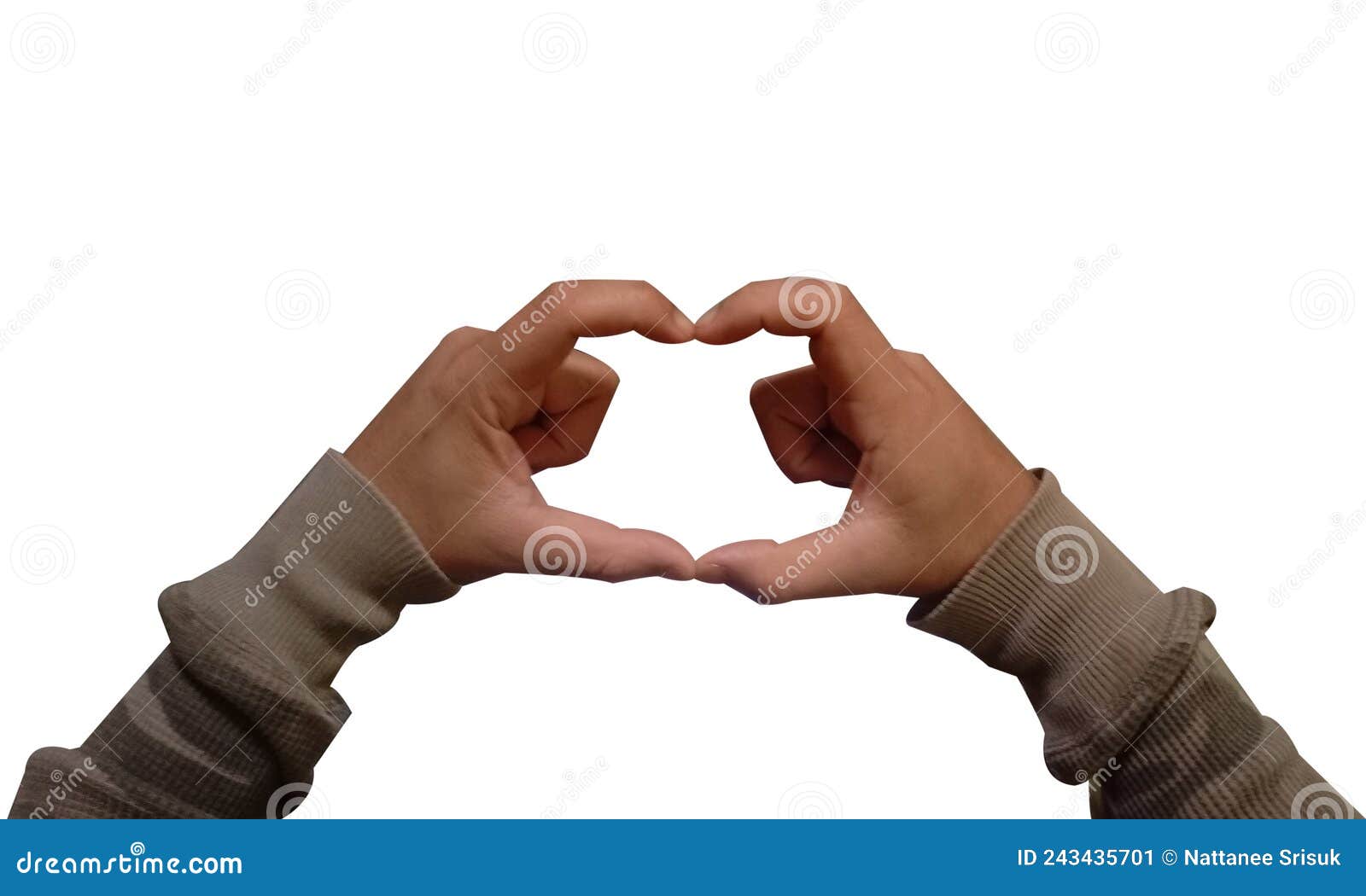 Hand Show Stance. in the Shape of a Heart Stock Image - Image of blue ...
