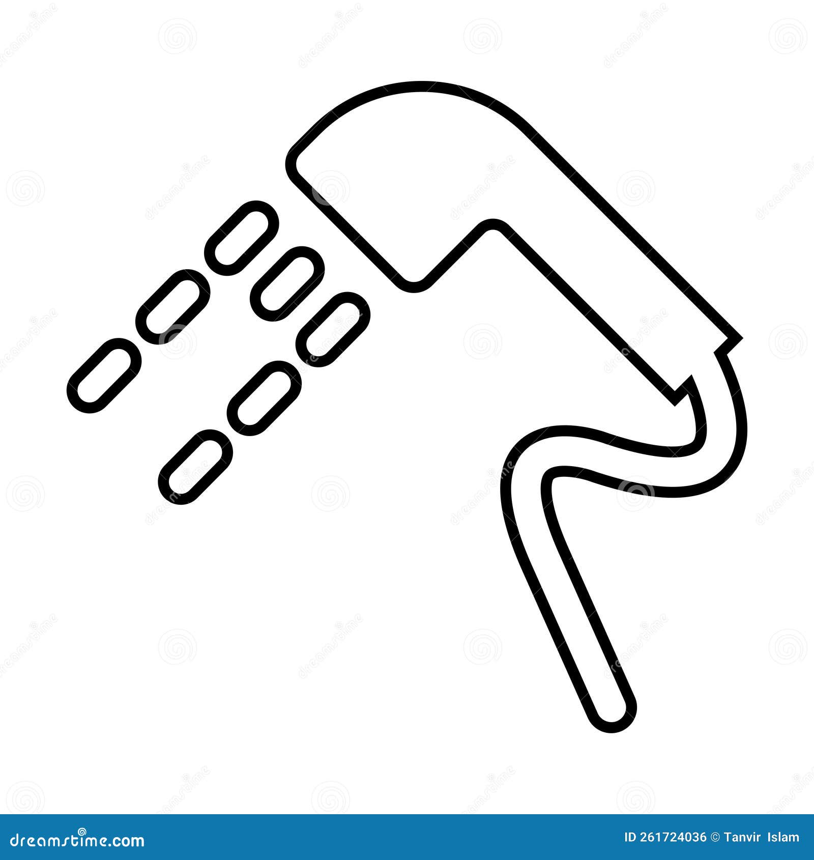 Hand Shower Icon in Line Style Stock Vector - Illustration of android ...