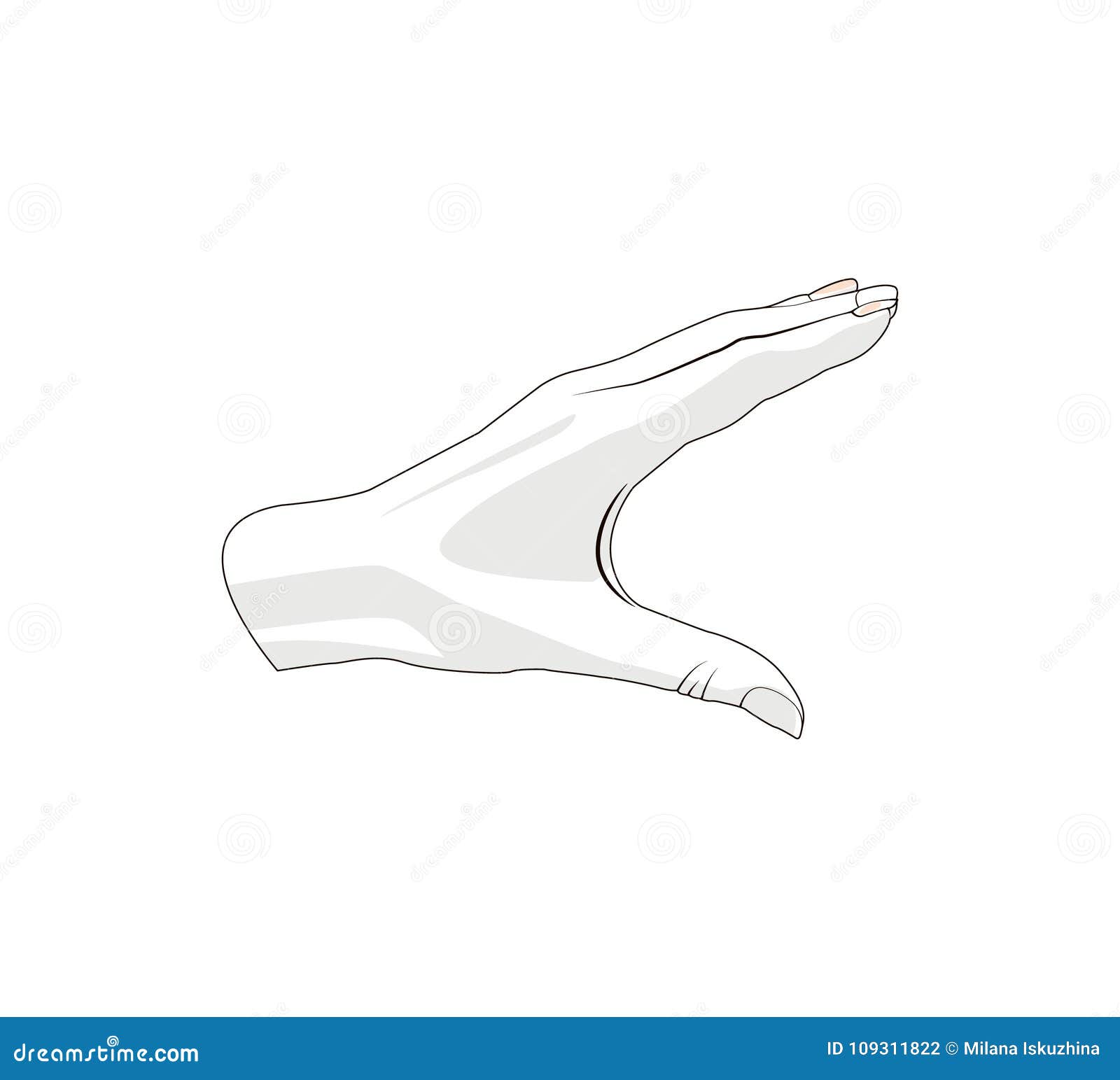 Hand Showing Big Size. Hand Gesture. Stock Vector - Illustration of ...