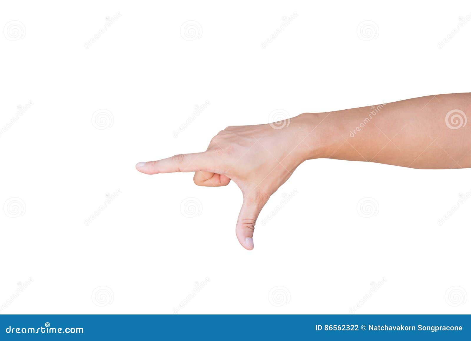 Hand Showing Corner Shape Gesture with Clipping Path Stock Photo ...