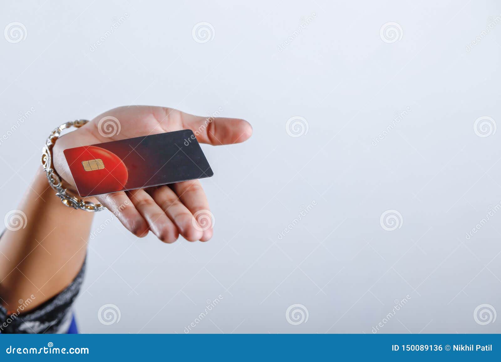 Hand Showing Credit / Debit Card Stock Photo - Image of bank, hand ...